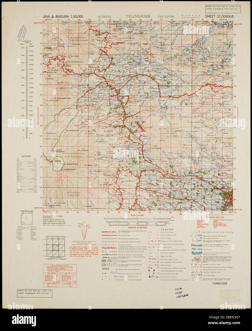 Page 66 from the *Java & Madura 1:50,000* map series, created by the U ...