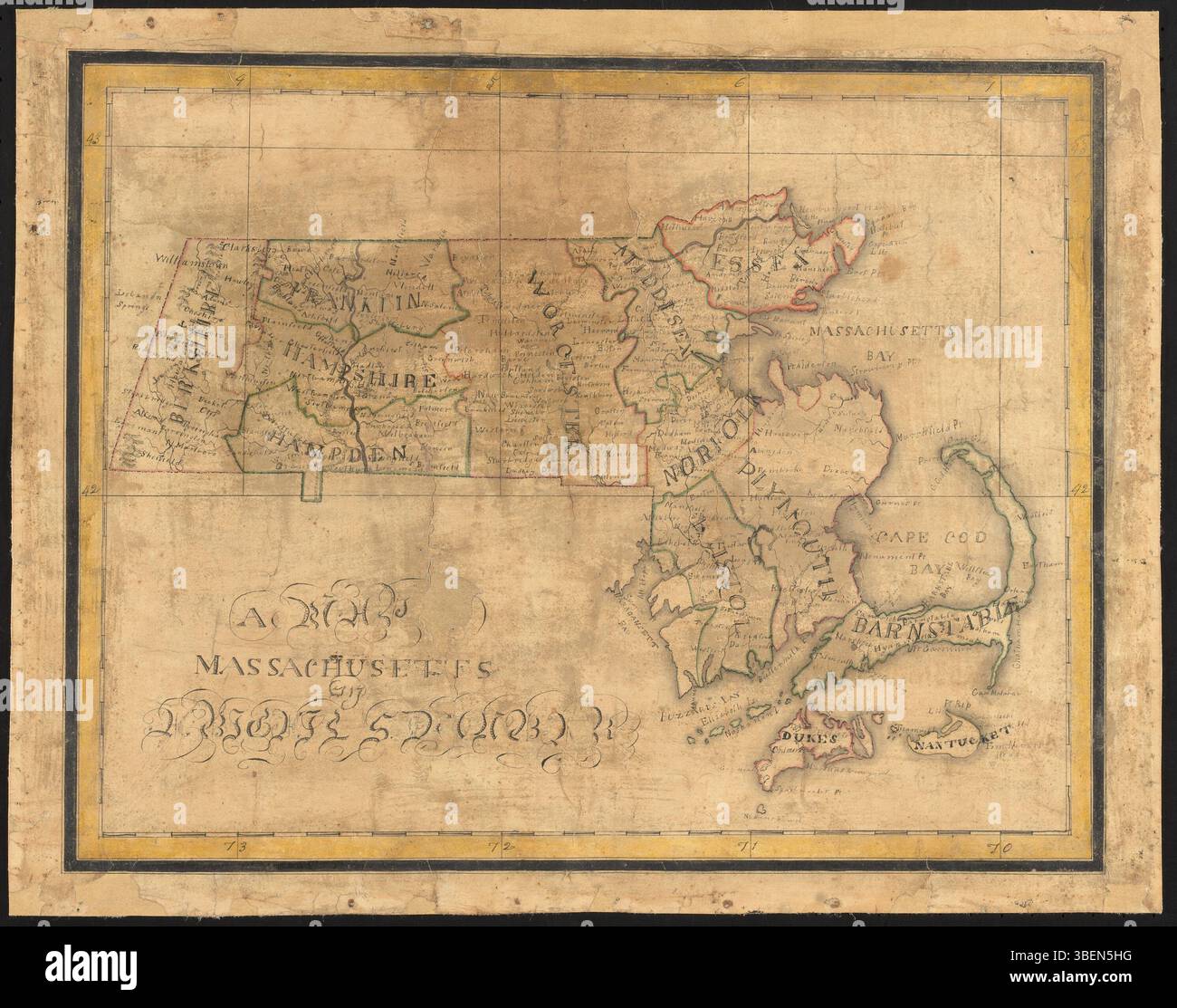 This map, created by Abigail S. Dunbar between 1800 and 1820, depicts ...