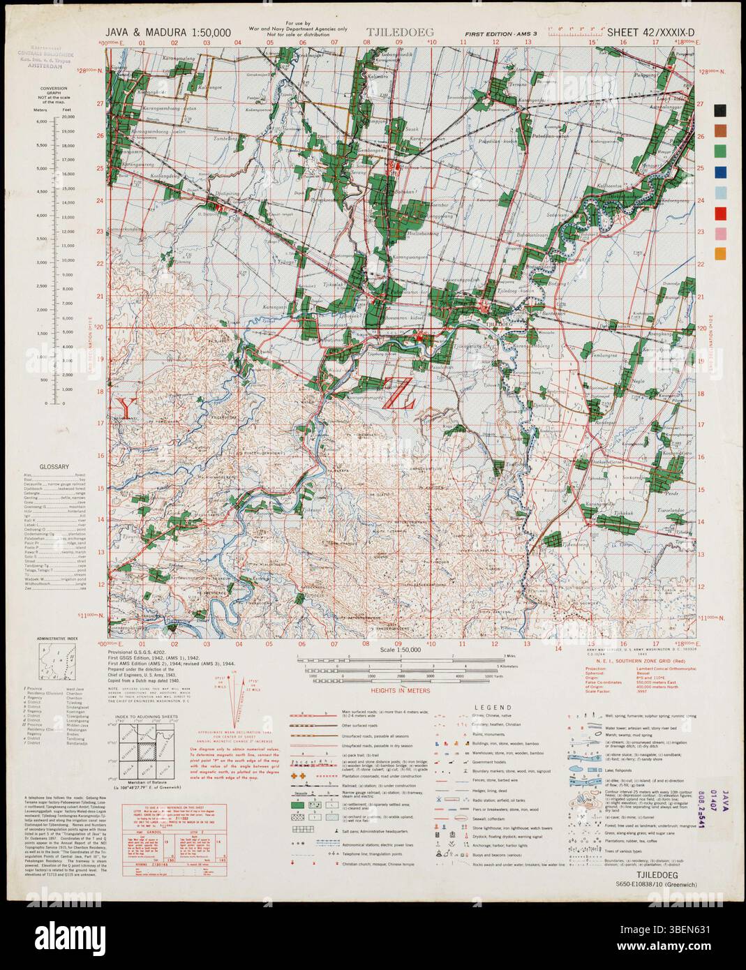 This map, titled 'Java & Madura 1:50,000', was produced by the US ...