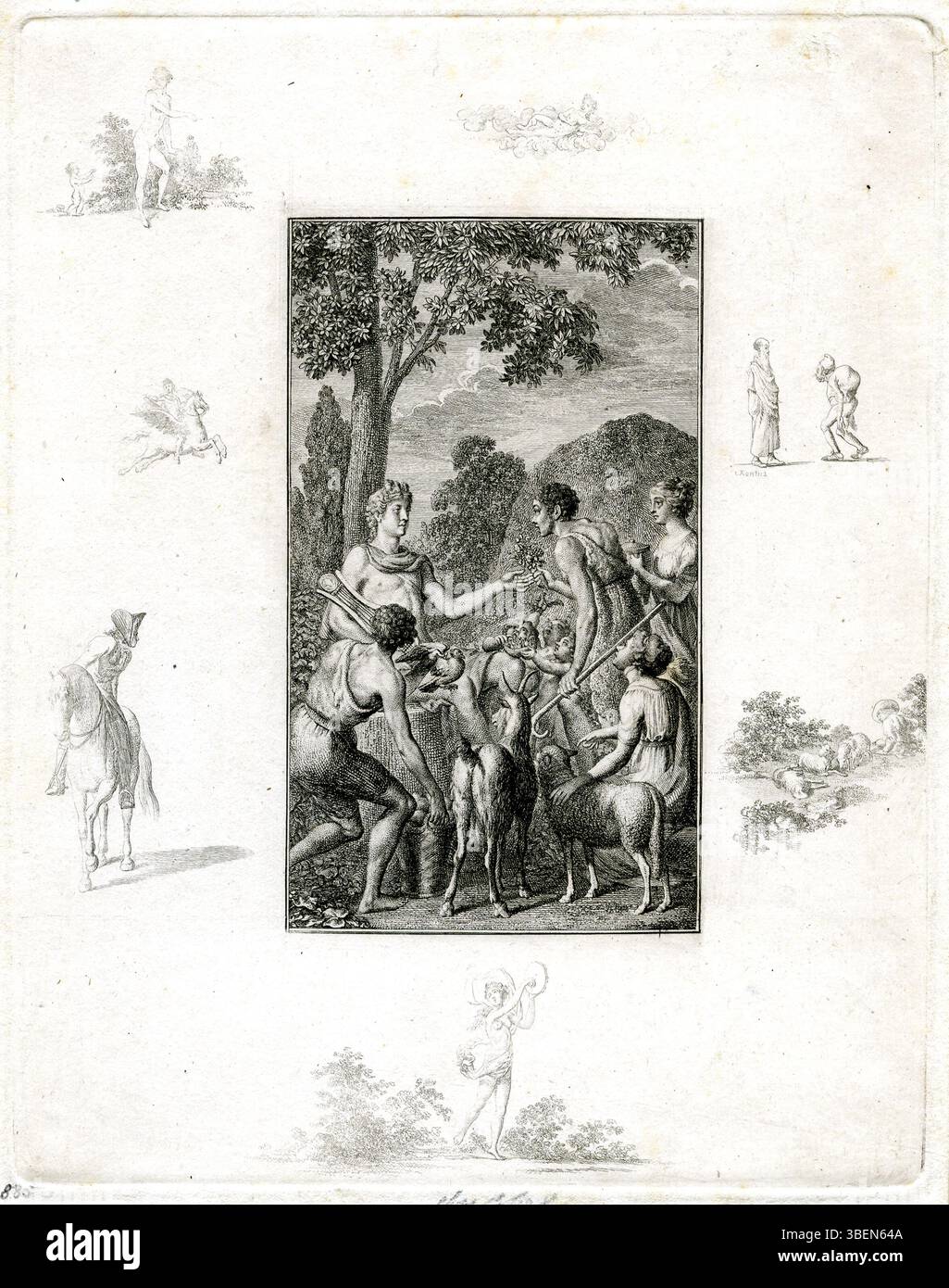 Daniel Nikolaus Chodowiecki’s engraving depicts Apollo in Phrygia, with ...