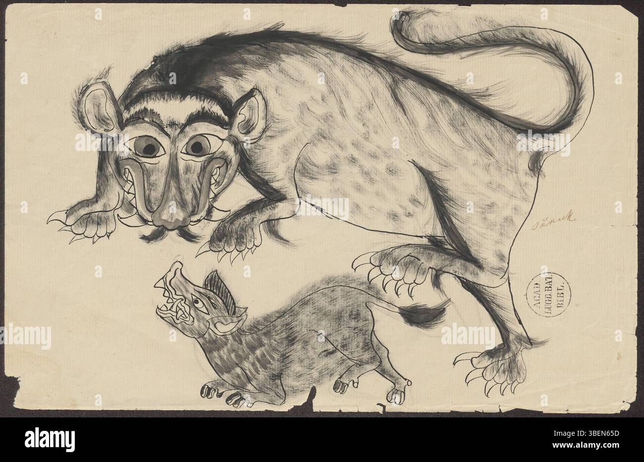 This sheet features two animal pairings, the tiger and the deer, and ...