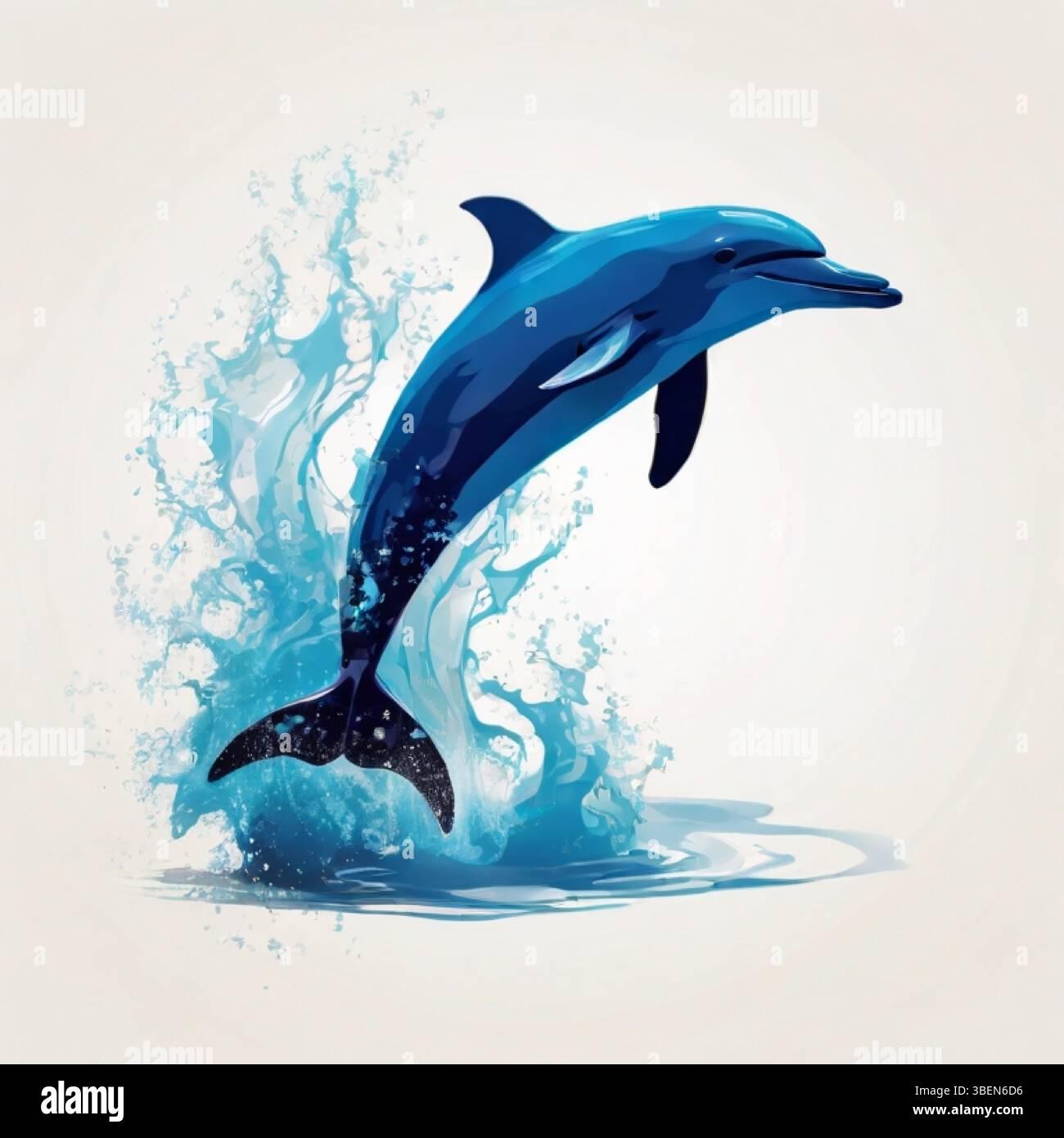 Blue dolphin silhouette | blue dolphin jumping on water Stock Vector ...
