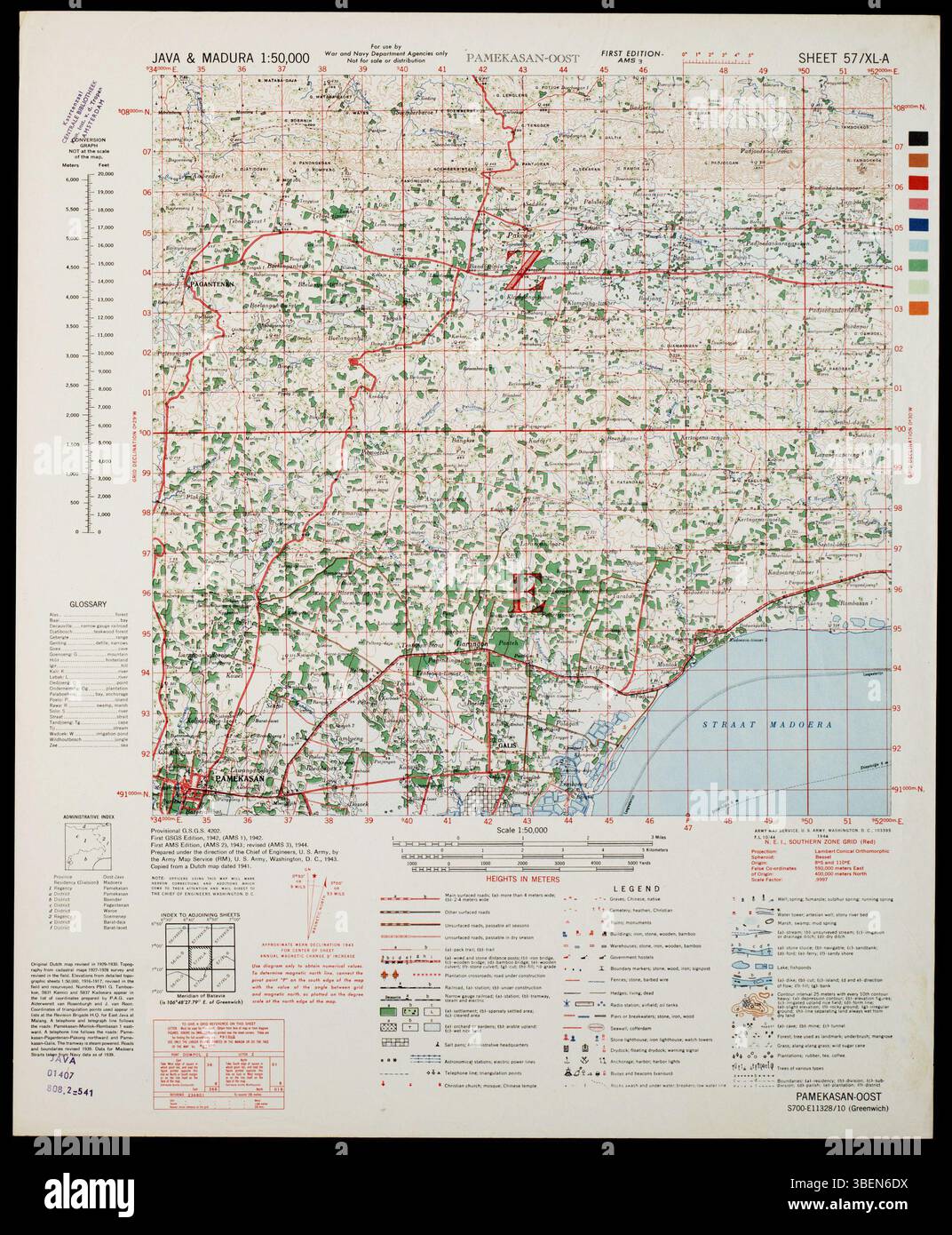 Page 403 from the 1:50,000 scale map series of Java & Madura, created ...