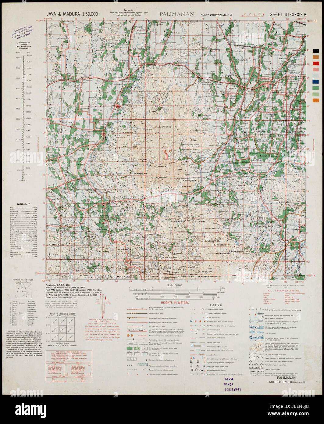 This 1:50,000 scale map created by the U.S. Defence Mapping Agency ...
