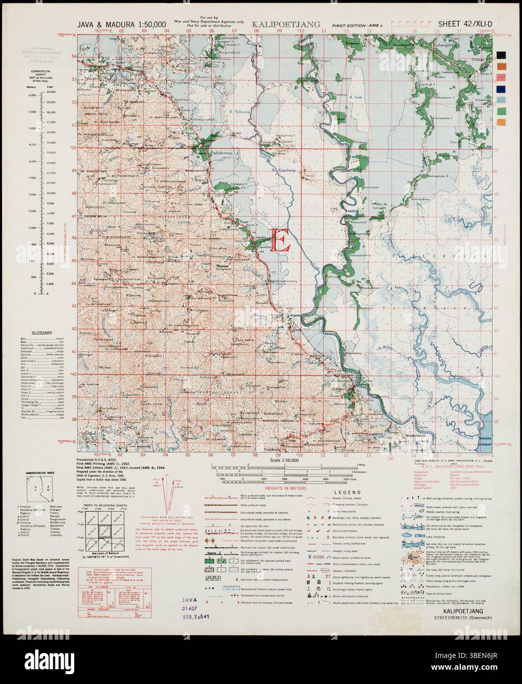 This page from the Java & Madura 1:50,000 series, created by the U.S ...