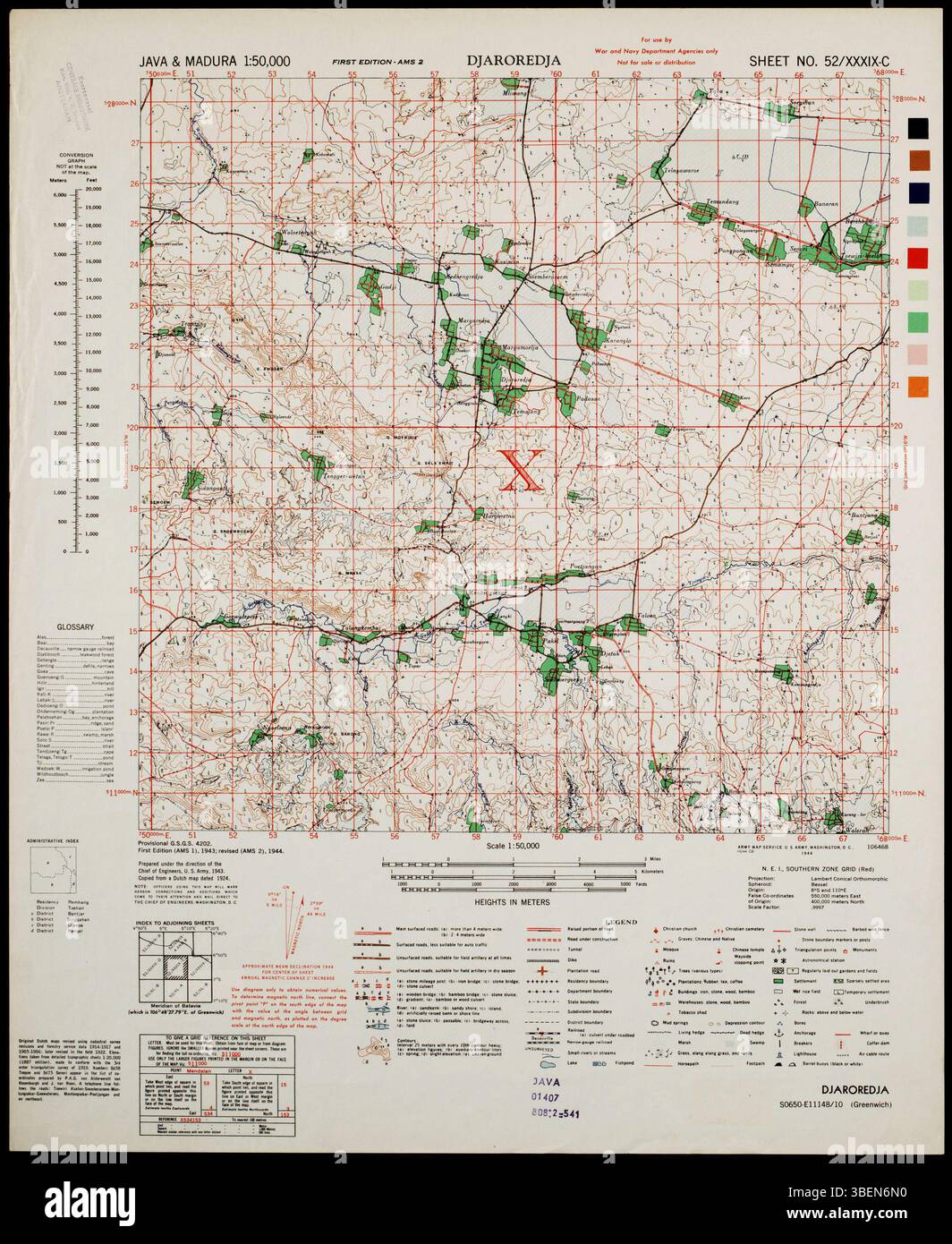 This U.S. Defence Mapping Agency map, dated between 1943 and 1944 ...
