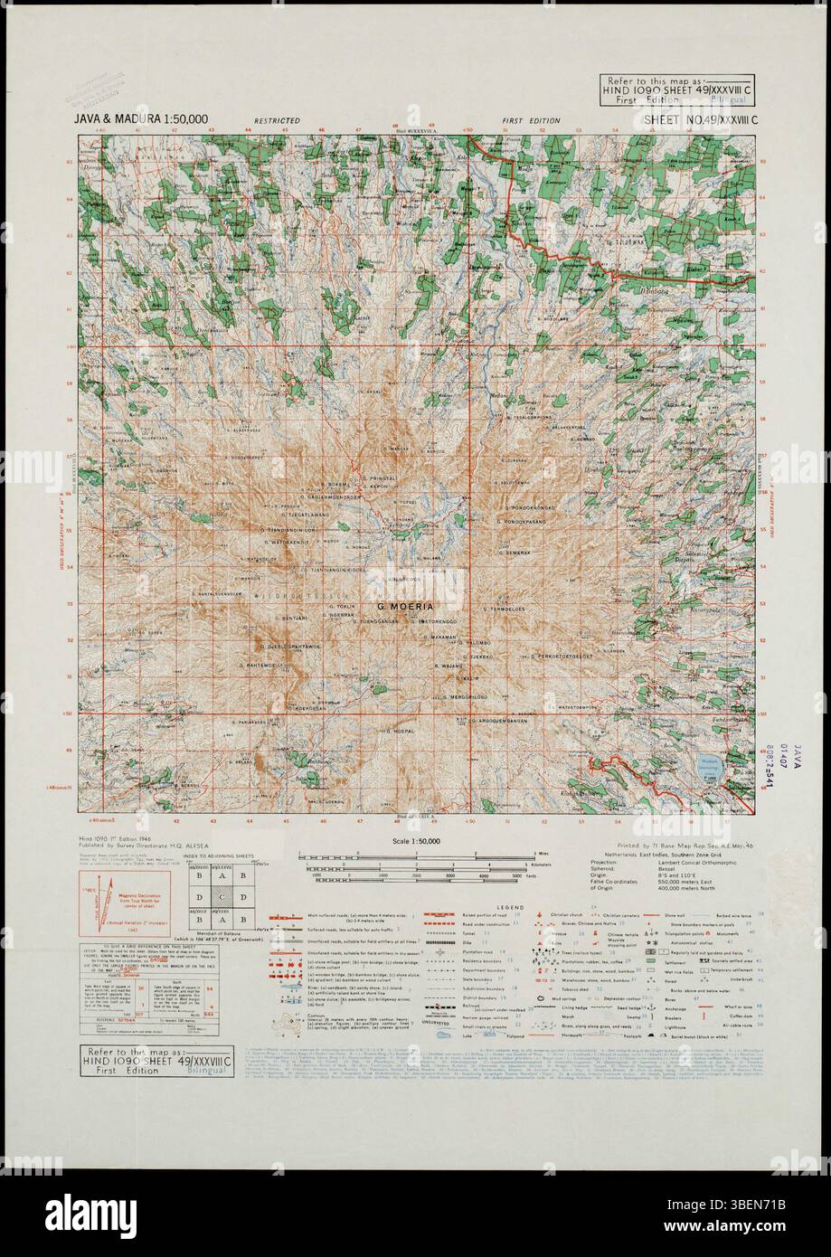 This map titled 'Java & Madura 1:50.000' was created by the US Defence ...