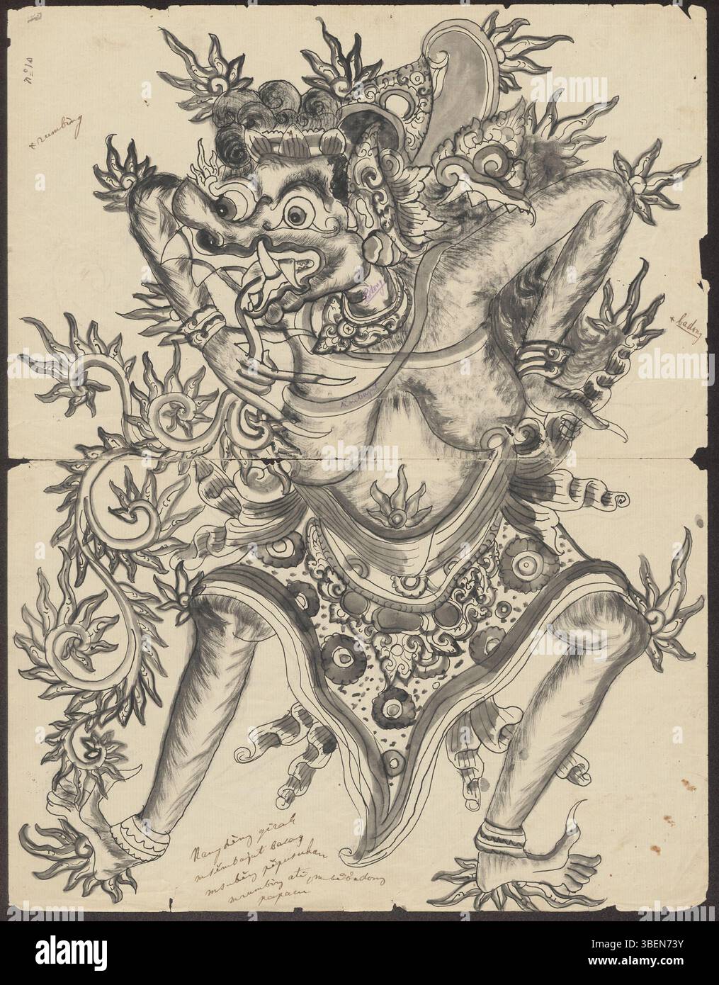 This sheet contains two Balinese figures: Bula énggér, a mystical ...