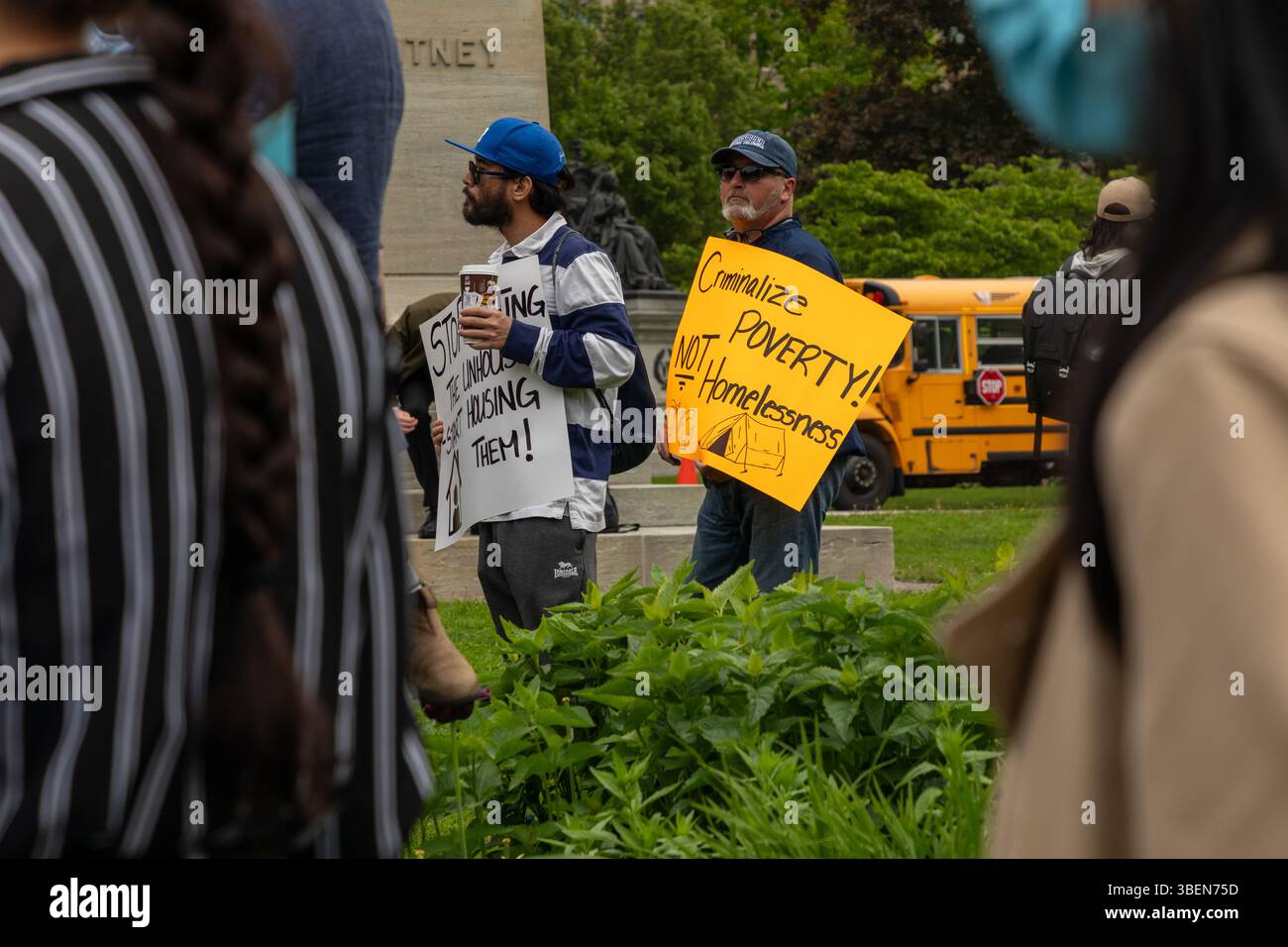 Toronto, Canada, 29th May 2025. Protesters rally at the legislature to ...
