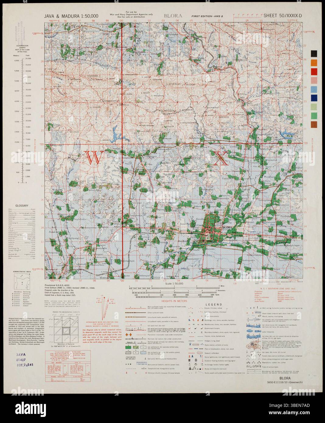 This topographic map of Java and Madura, with a scale of 1:50,000, was ...