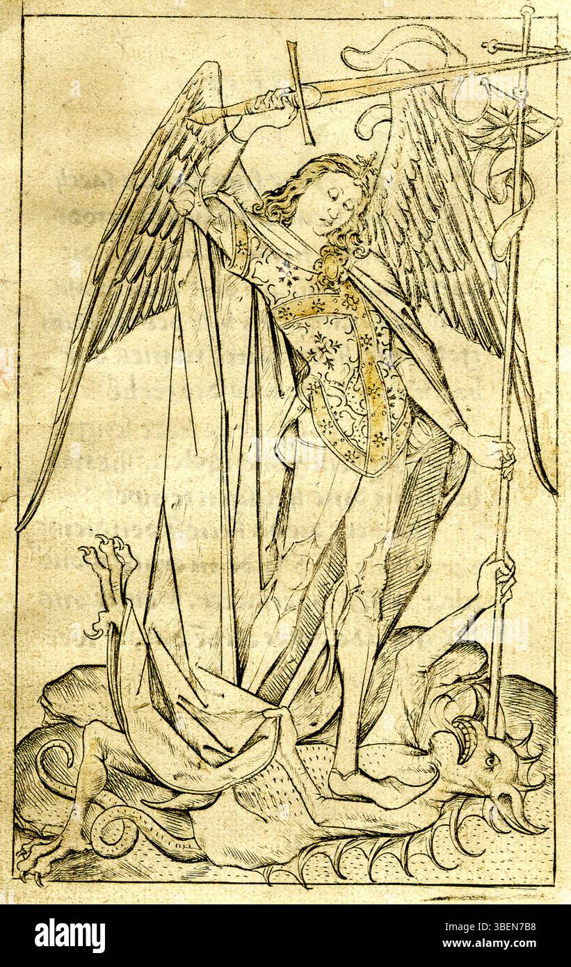 Page from an illustrated Middle Dutch Book of Hours, created around the ...