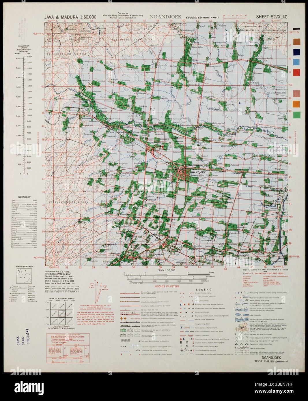 Page 321 of the 'Java & Madura 1:50,000' map series, produced by the US ...