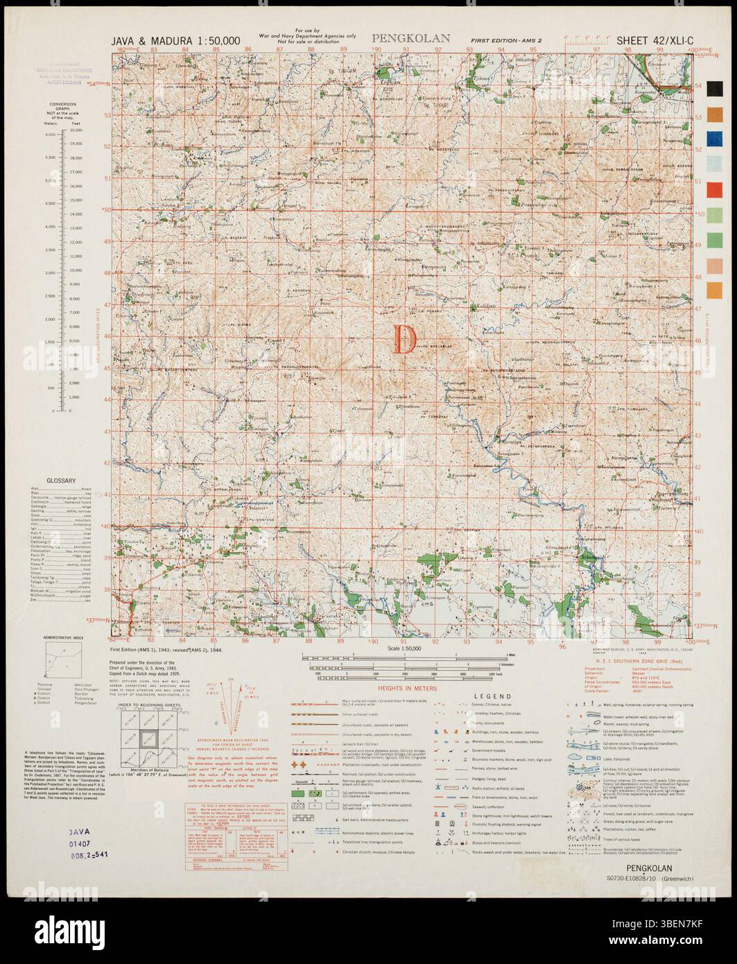 This page from the *Java & Madura 1:50,000* map series, produced by the ...