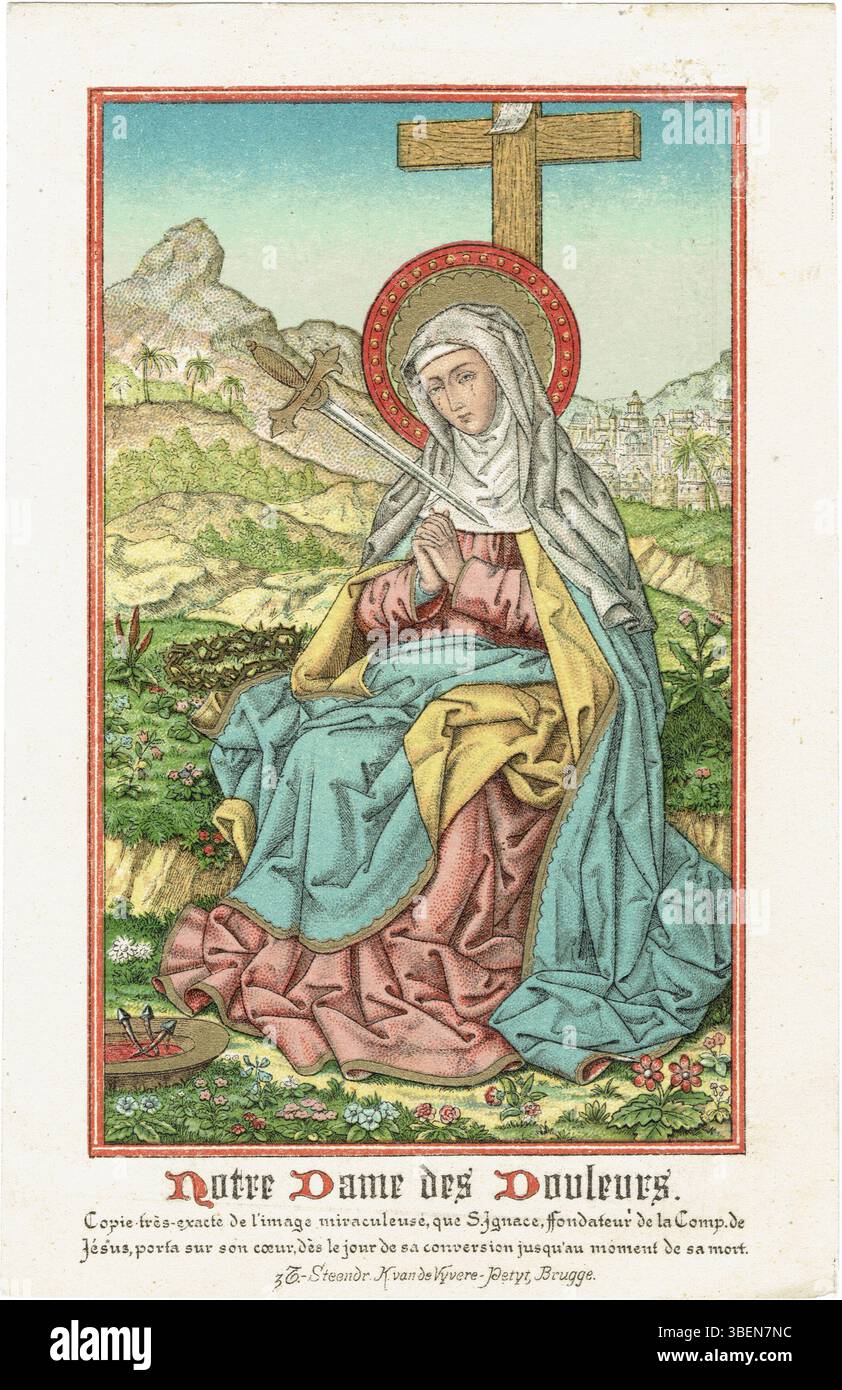 This lithograph from the 1890s by Van de Vyvere-Petyt represents Notre ...
