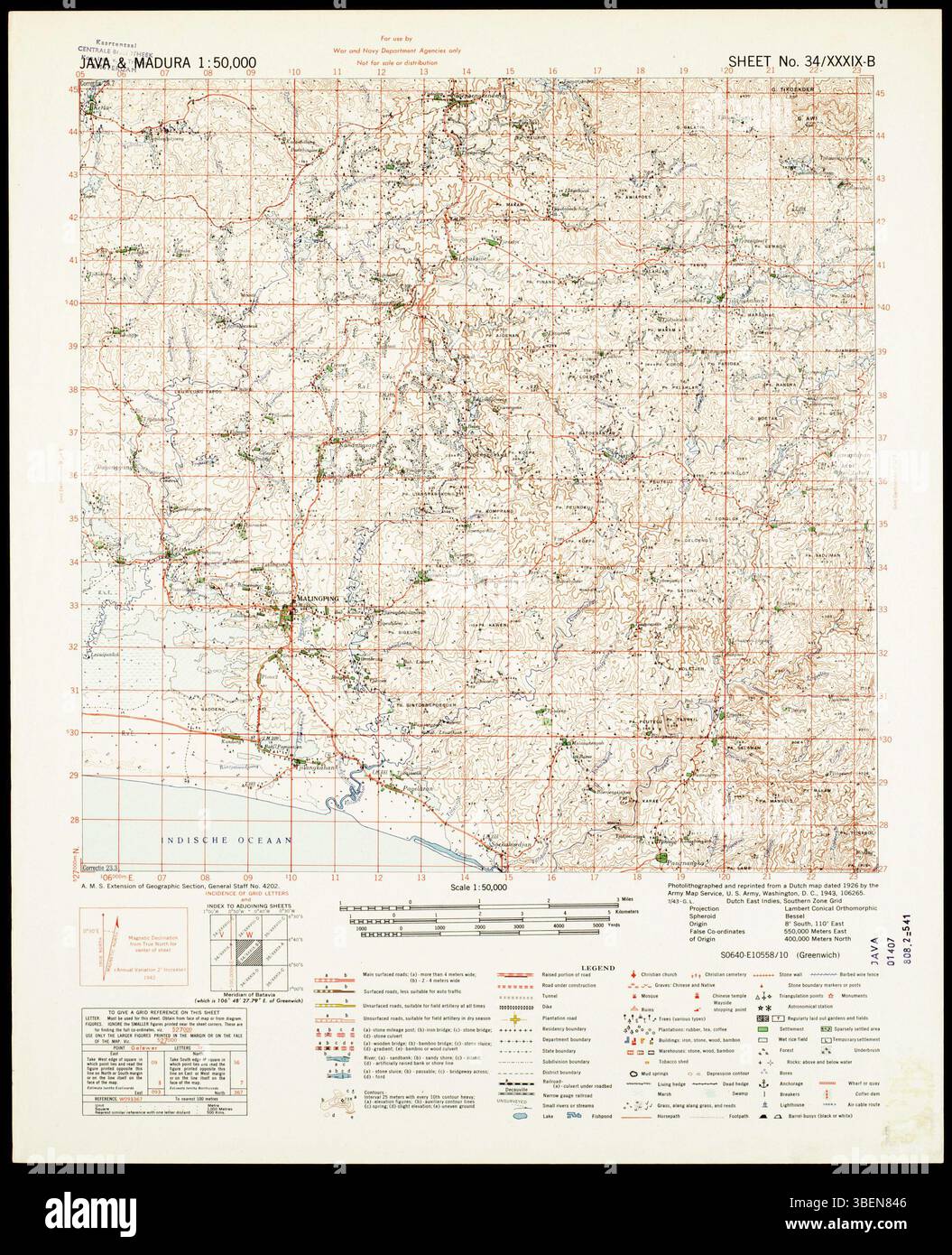 Page 19 of the 1:50,000 topographic map series of Java and Madura ...