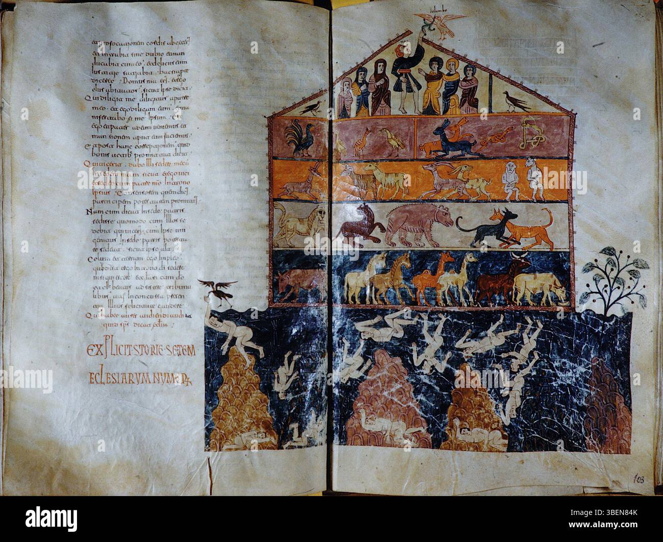 This illumination from the *Gerona Beatus* depicts the biblical story ...