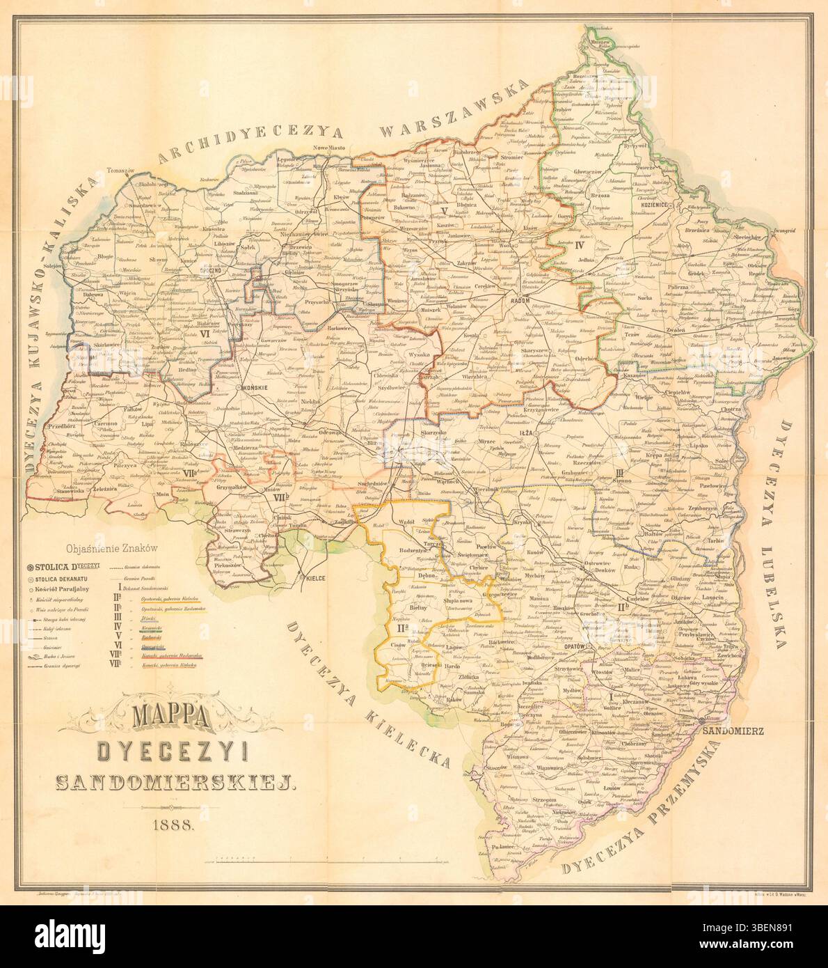 This map, created in 1888 and printed in Warsaw by Lit. G. Wattson ...