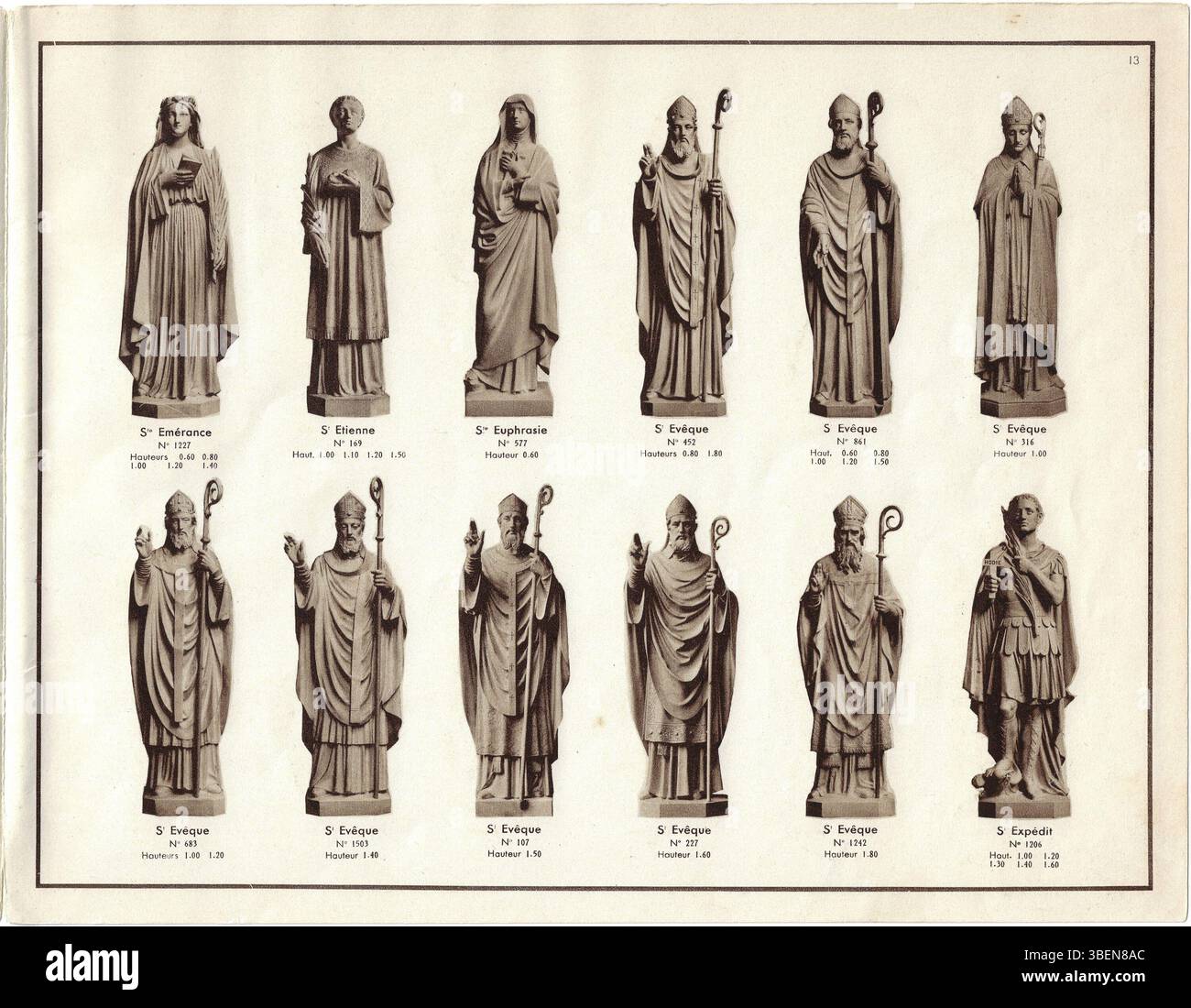 A page from P. Rouillard’s *Album de Statues Religieuses*, circa 1935 ...
