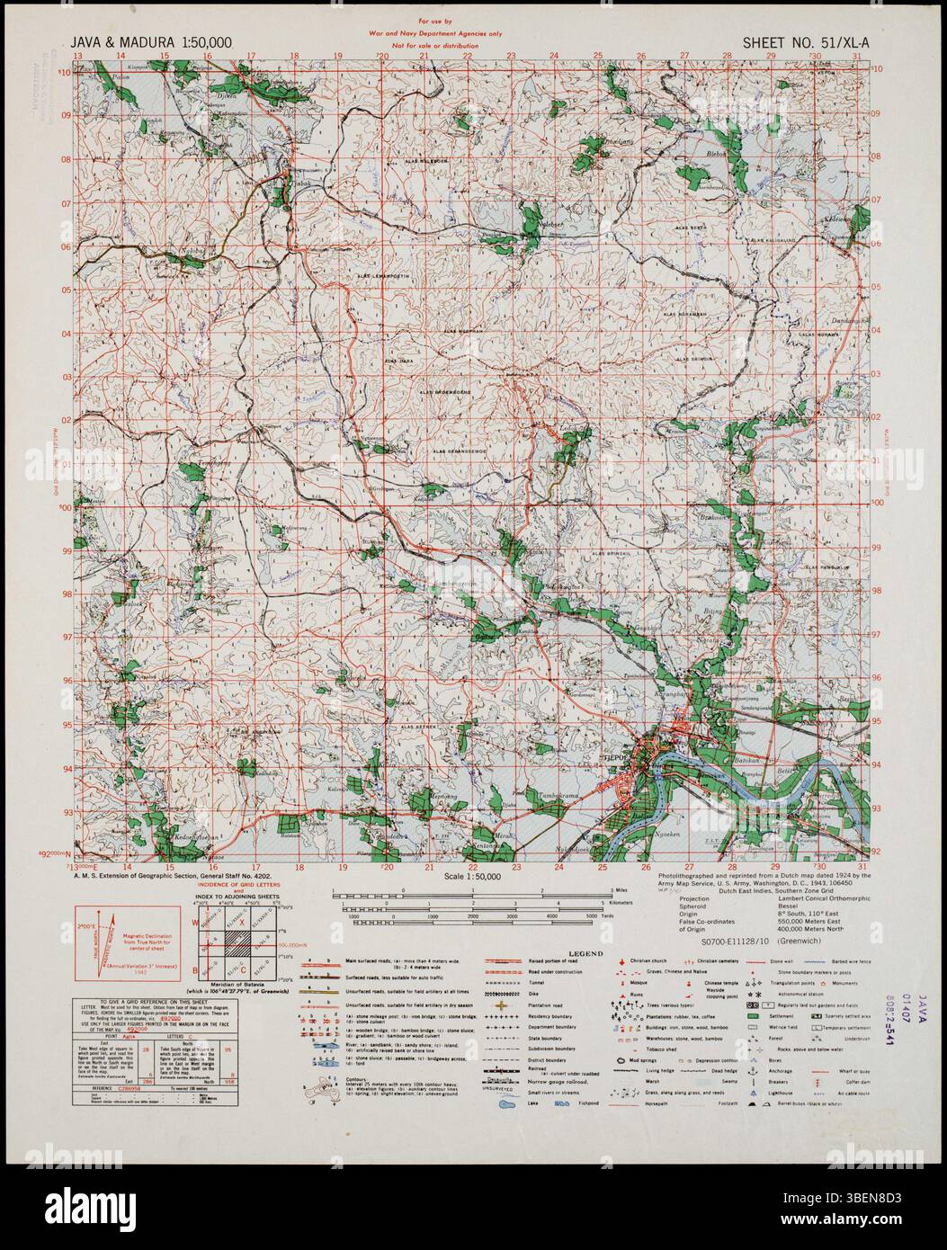 This map from the U.S. Defence Mapping Agency's 1943-1944 series ...