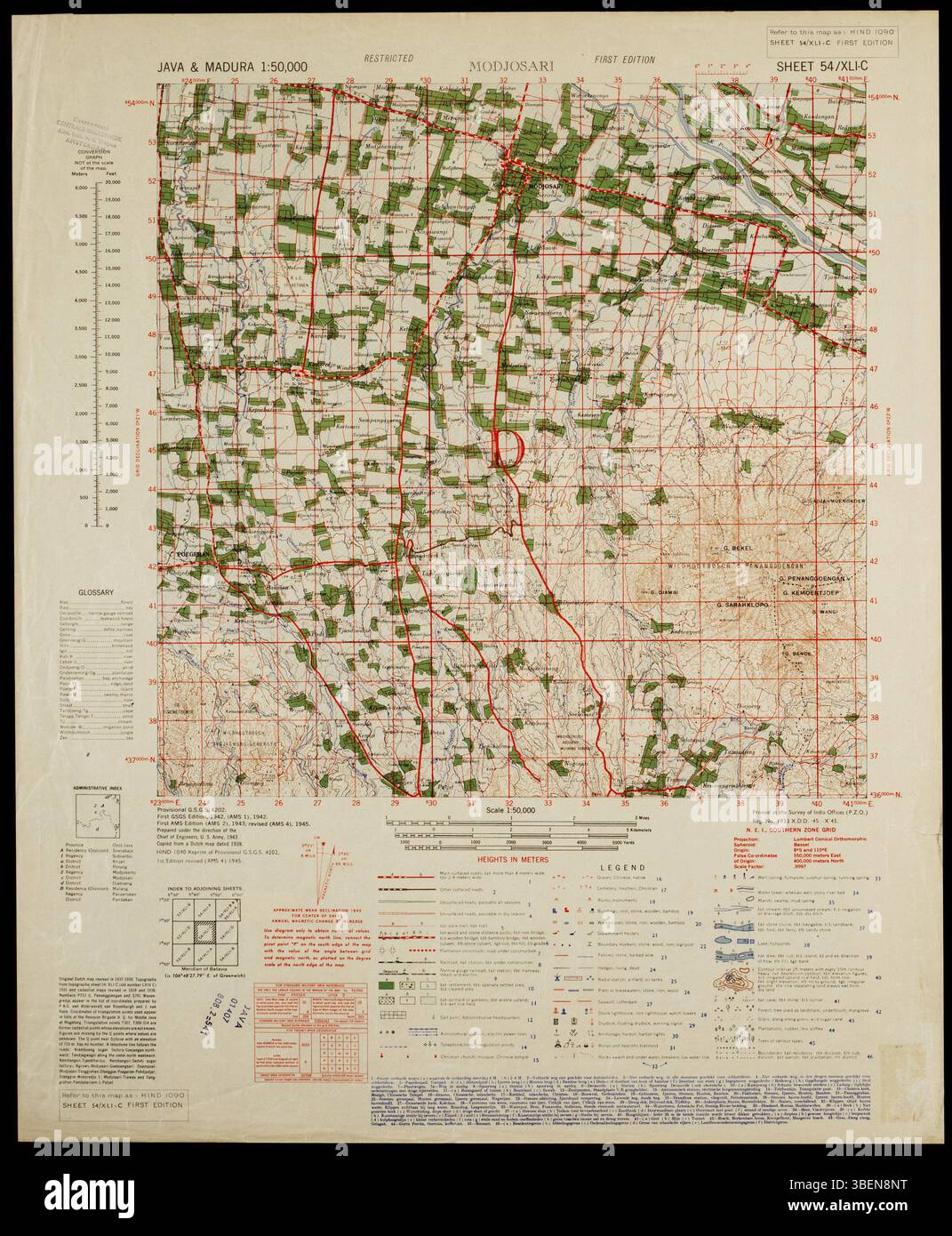 Sheet 358 of the 1:50 000 Java & Madura topographic series produced by ...
