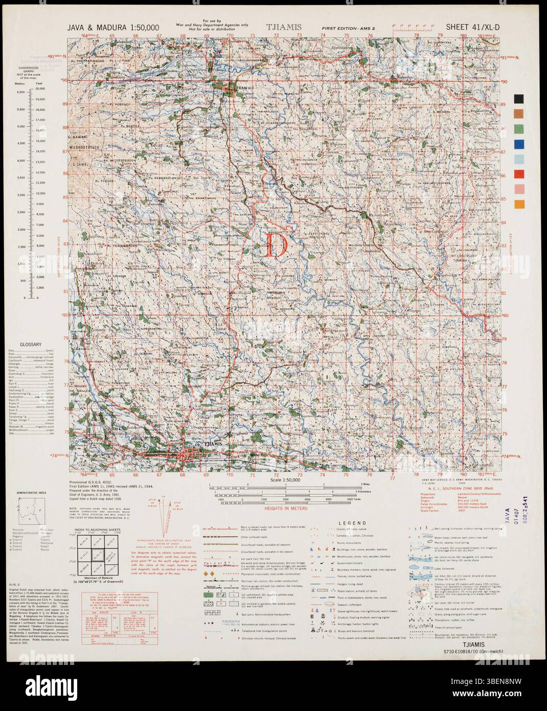 This map page from the *Java & Madura 1:50,000* series, created by the ...