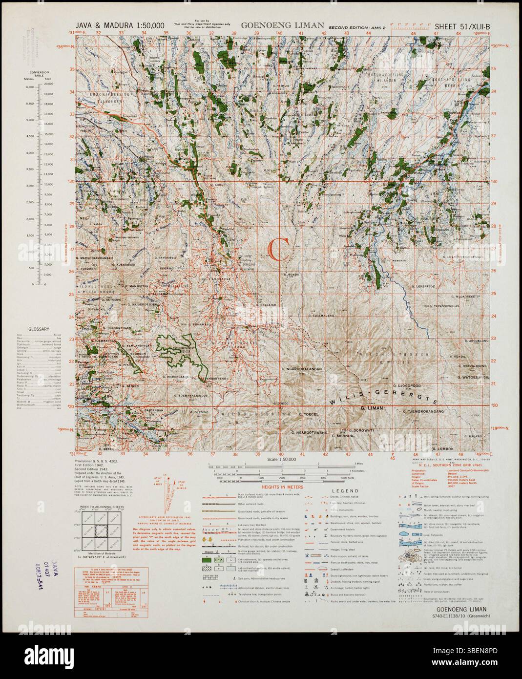Sheet 304 of the 1:50 000 Java & Madura topographic series produced by ...