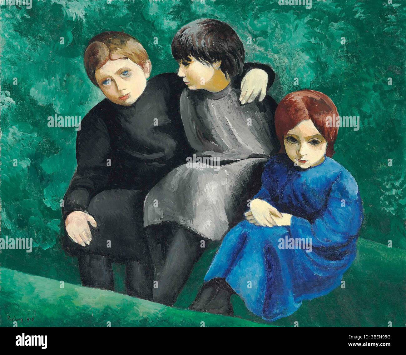 Moïse Kisling’s 1917 painting “Les trois orphelins” (The Three Orphans ...