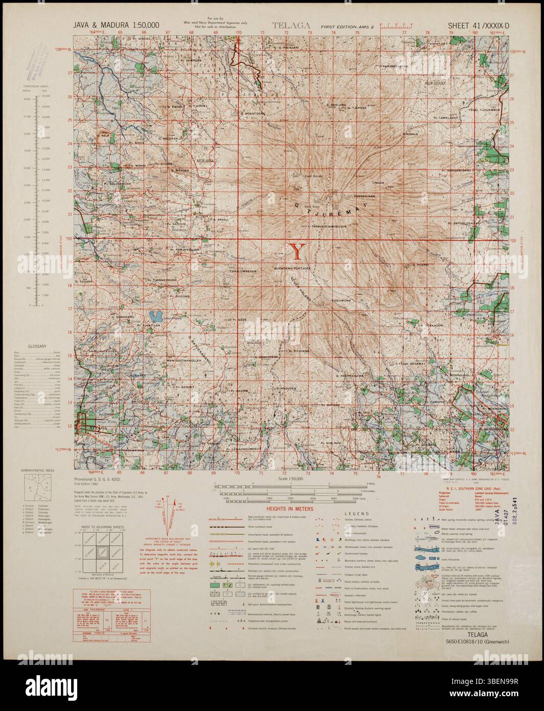 This page from the *Java & Madura 1:50,000* map series, produced by the ...