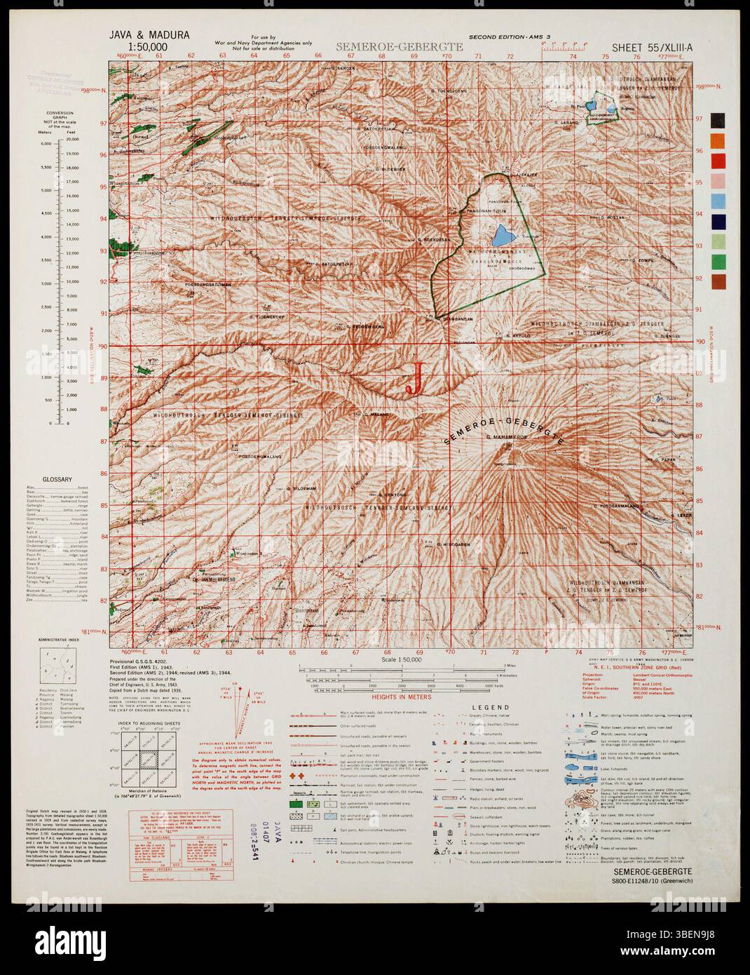 This map, created by the US Defence Mapping Agency Topographic Center ...
