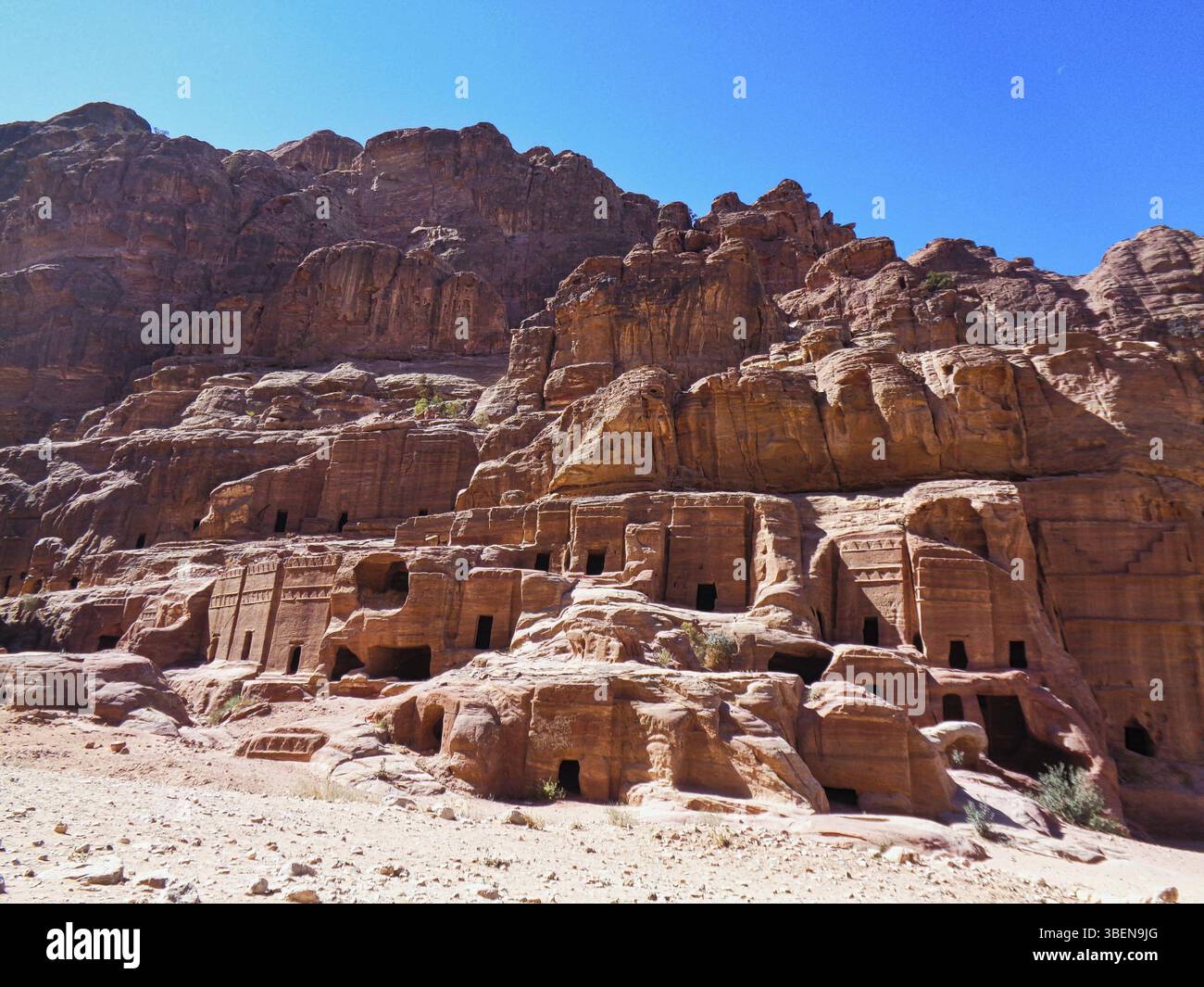 Stone houses and caves in Jordan Stock Photo - Alamy