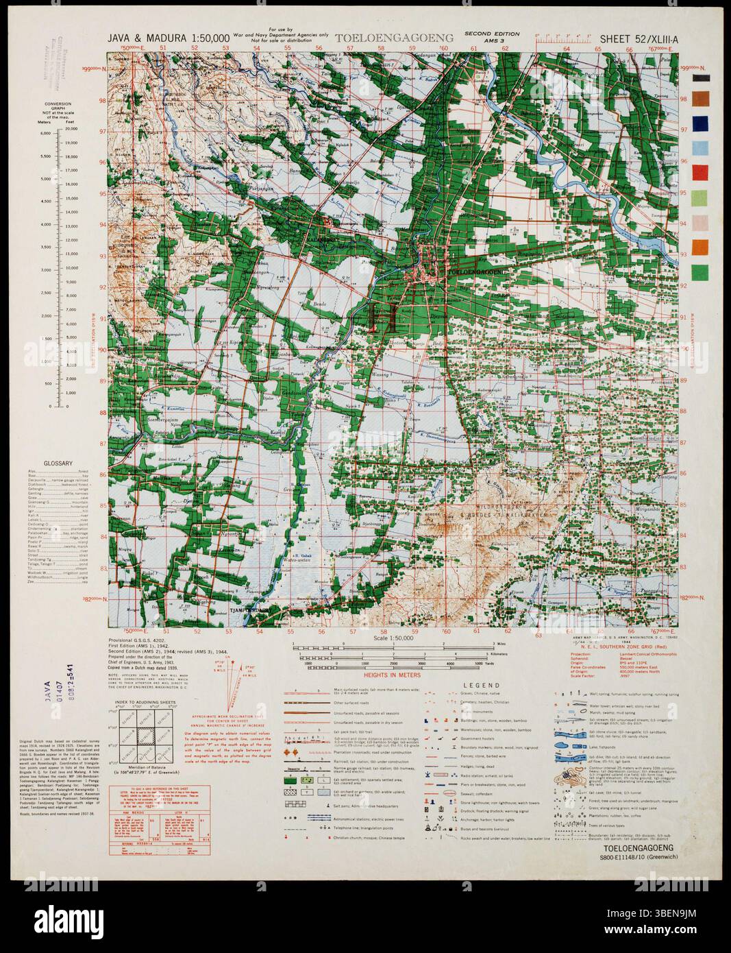 Produced by the U.S. Defence Mapping Agency between 1943 and 1944, this ...