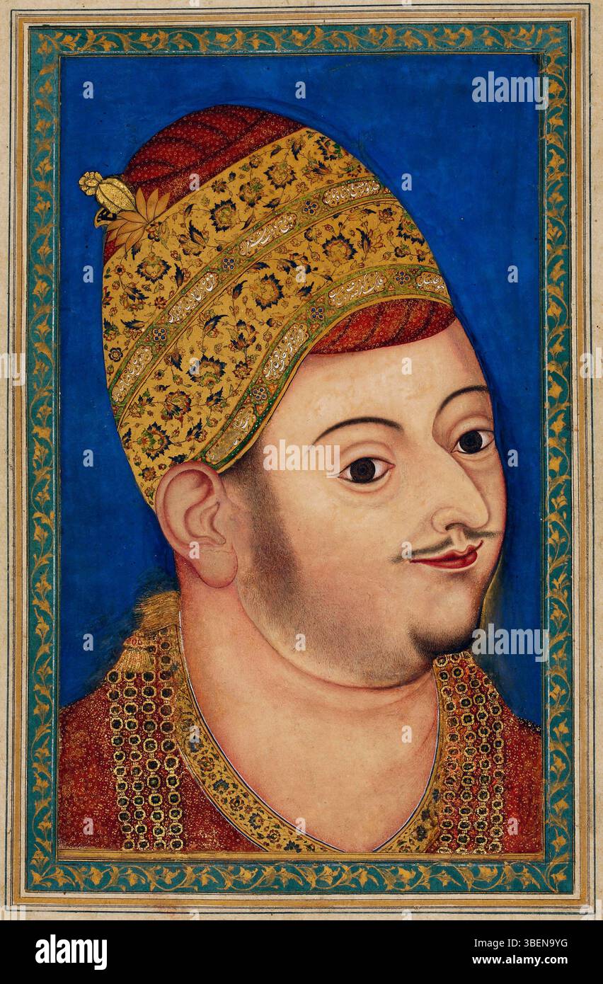 This miniature painting from the Deccan region of Bijapur, circa 1590 ...