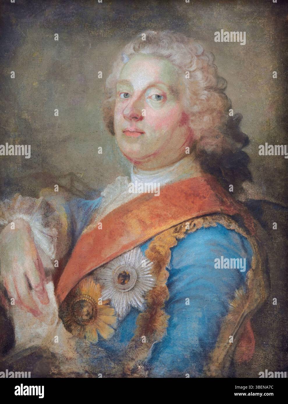This pastel portrait, painted by Gustaf Lundberg in 1746, depicts Count ...