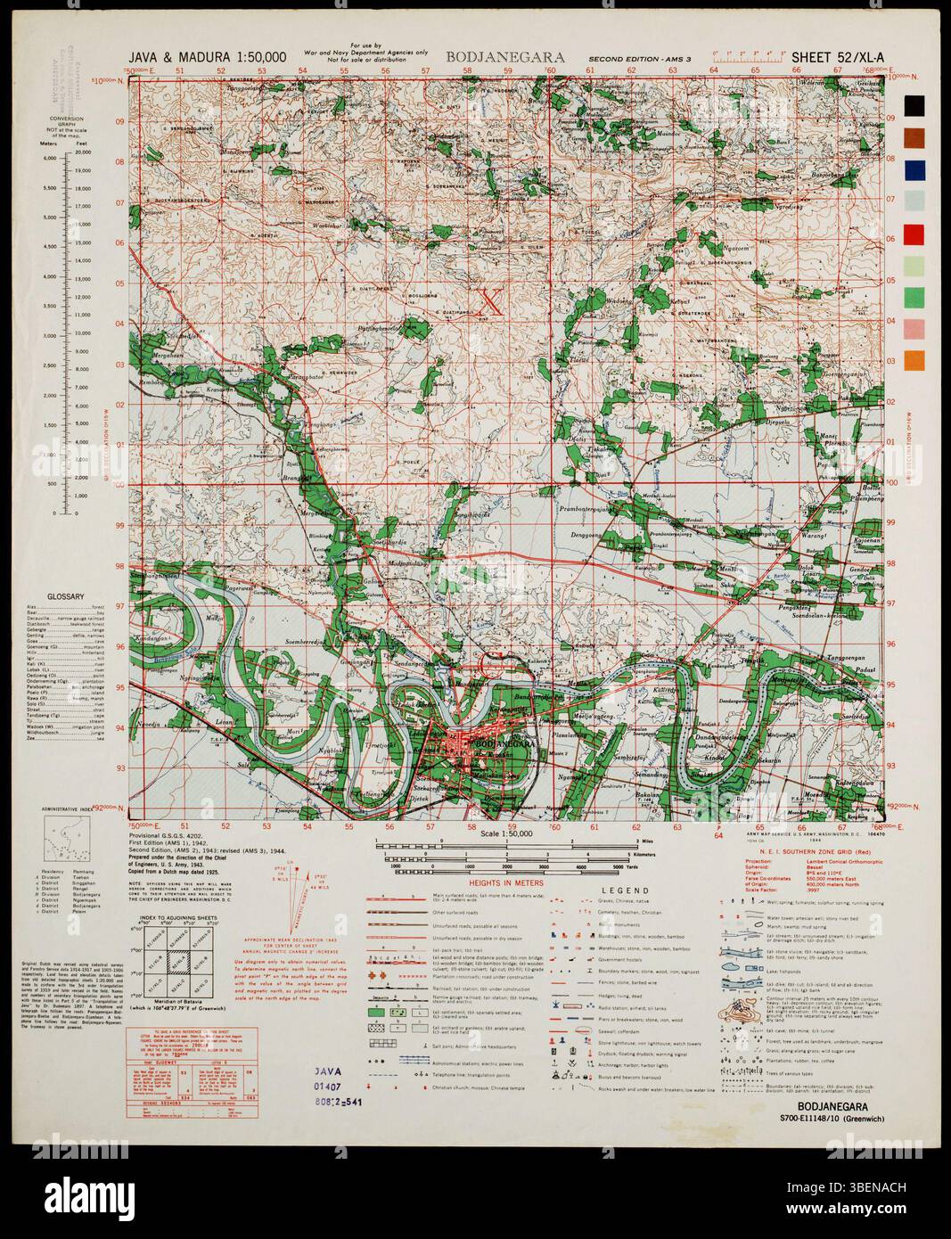This page from the 1:50,000 Java & Madura topographic map series was ...