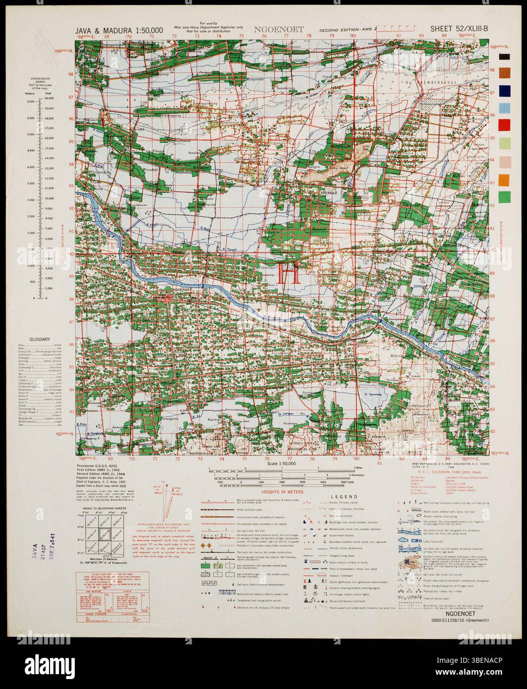 This map, created by the US Defence Mapping Agency Topographic Center ...