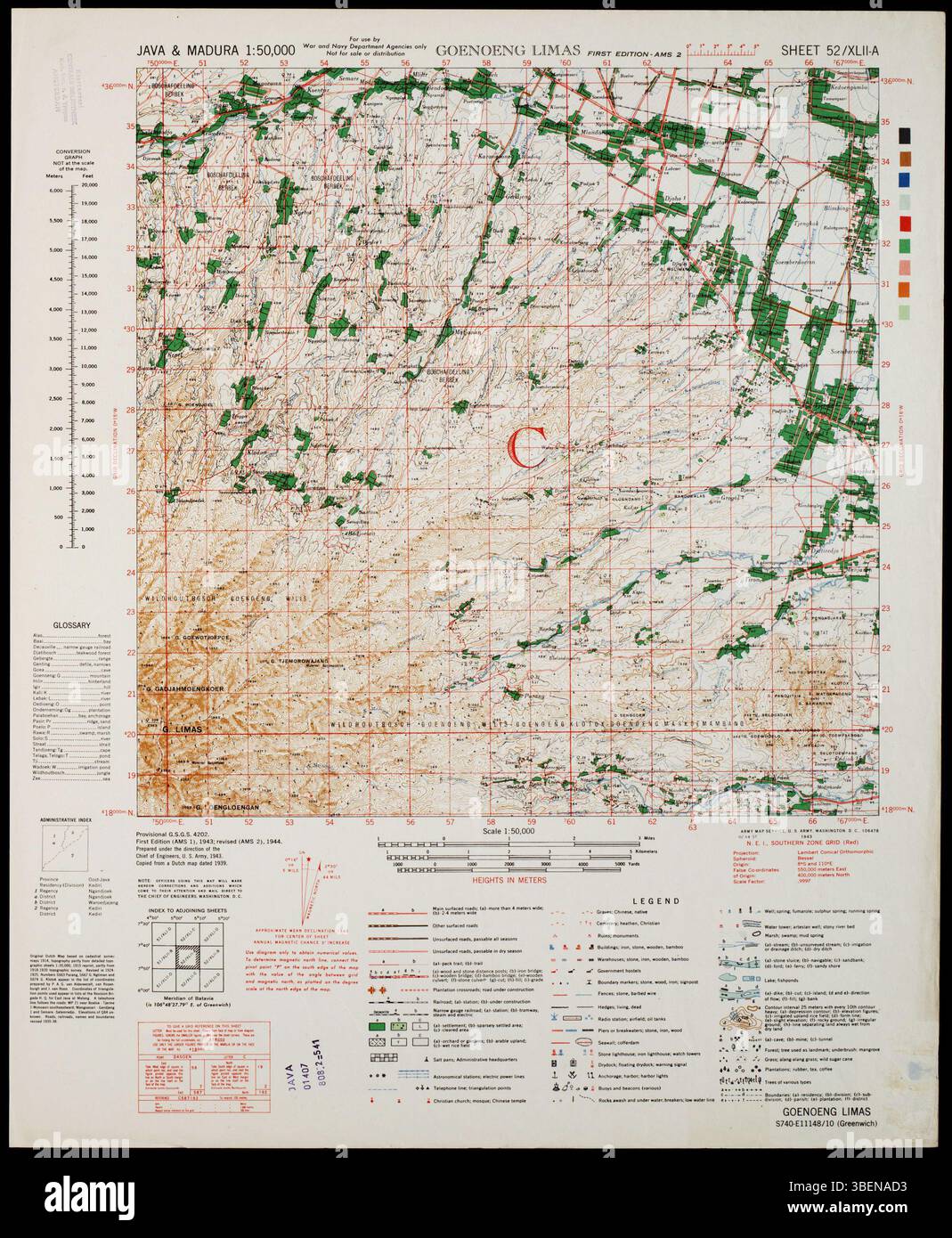 This map, created by the US Defence Mapping Agency Topographic Center ...