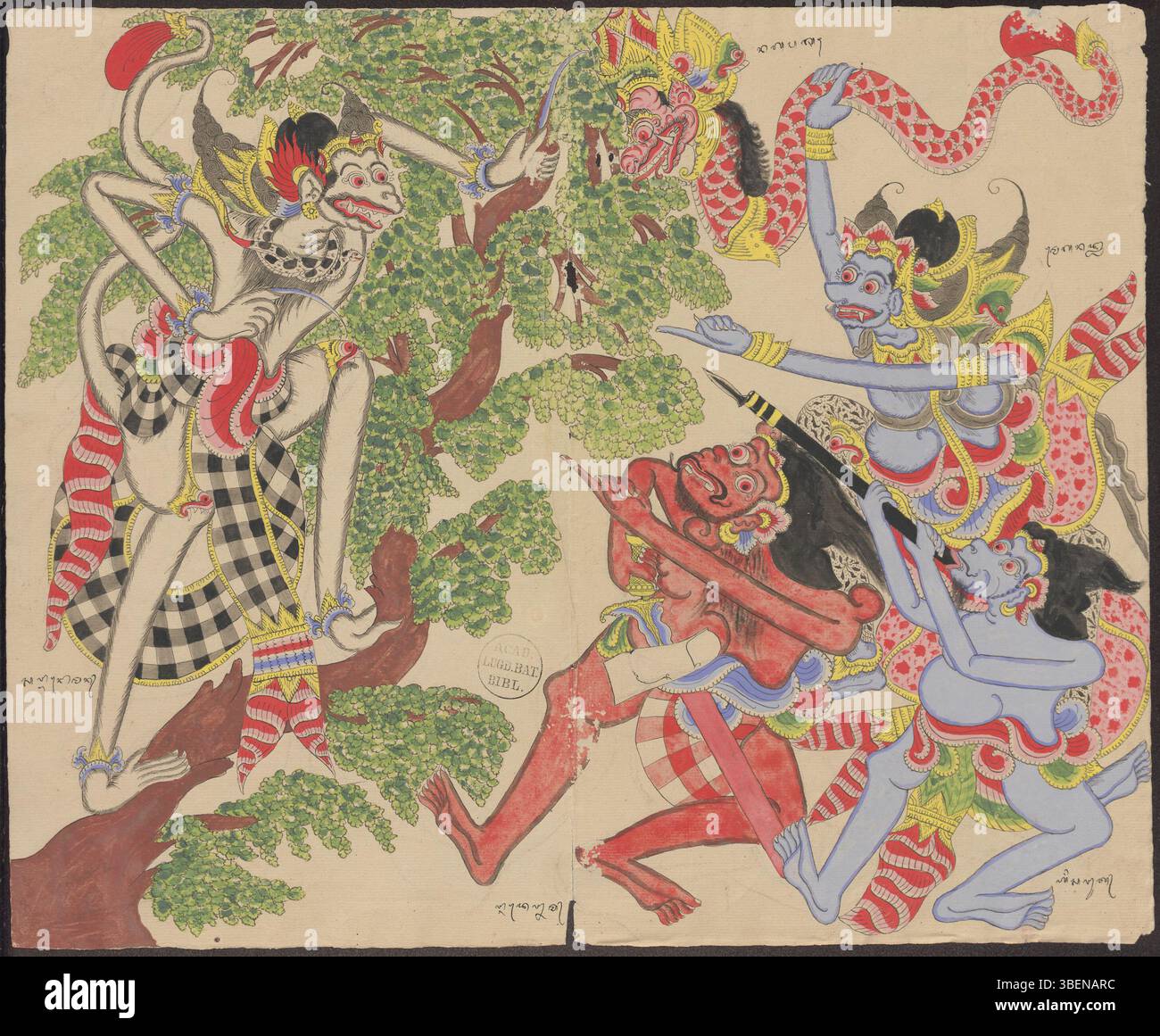 This drawing by Artist no. 7 (fl. ca. 1870-1879) portrays the epic ...