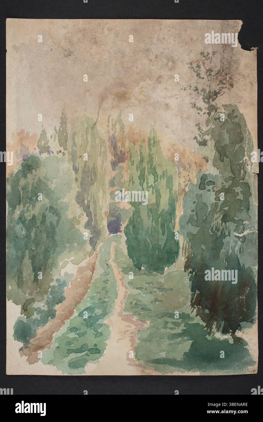 This 1890 watercolour painting by Kennett Watkins depicts the early ...