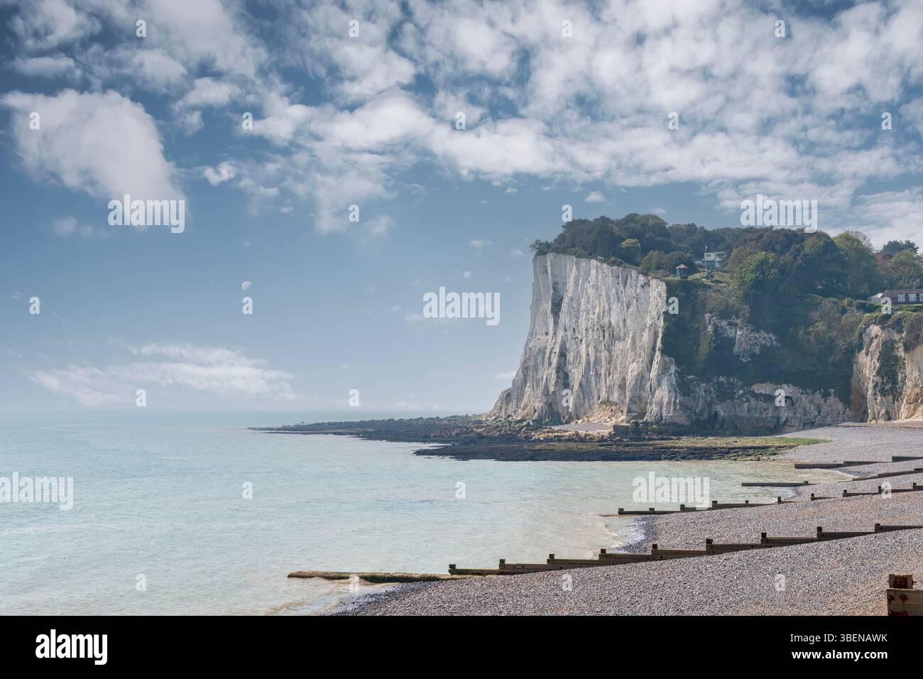 The White Cliffs of Dover, a landmark on the southeastern coast of ...