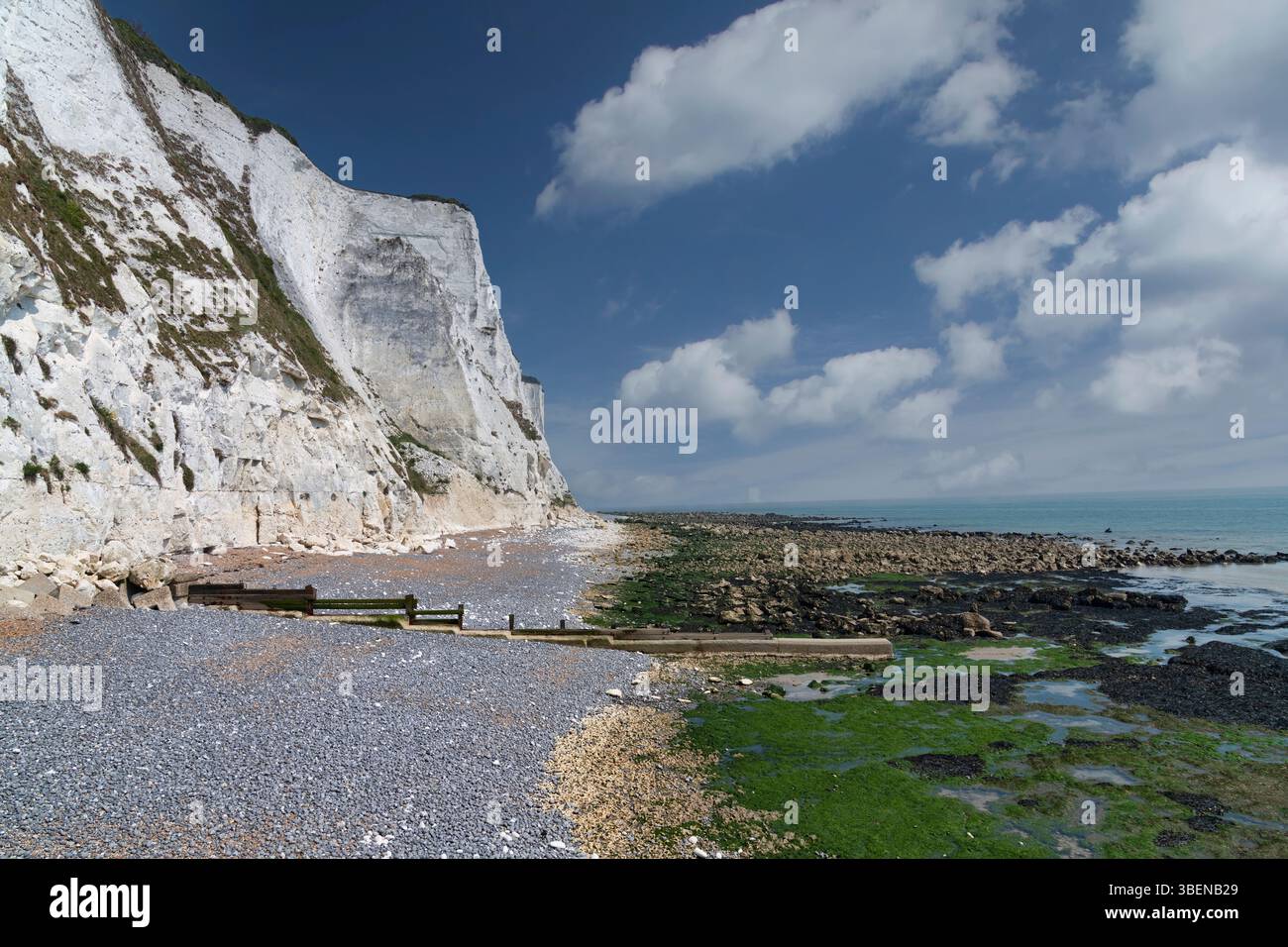 The White Cliffs of Dover, a landmark on the southeastern coast of ...