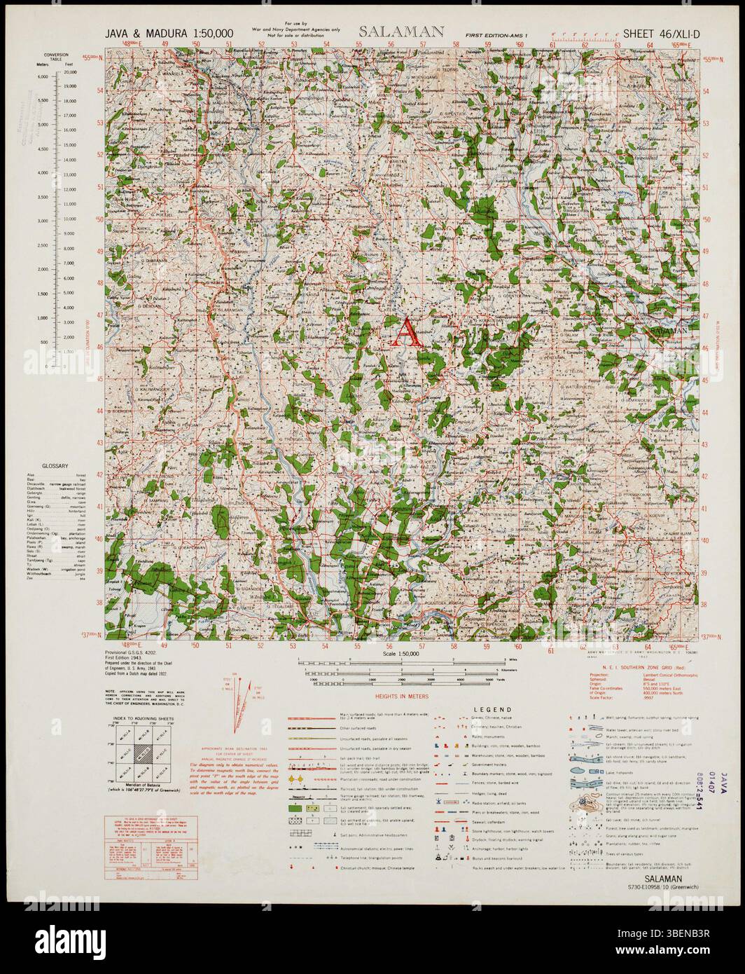 This map, created by the US Defence Mapping Agency Topographic Center ...