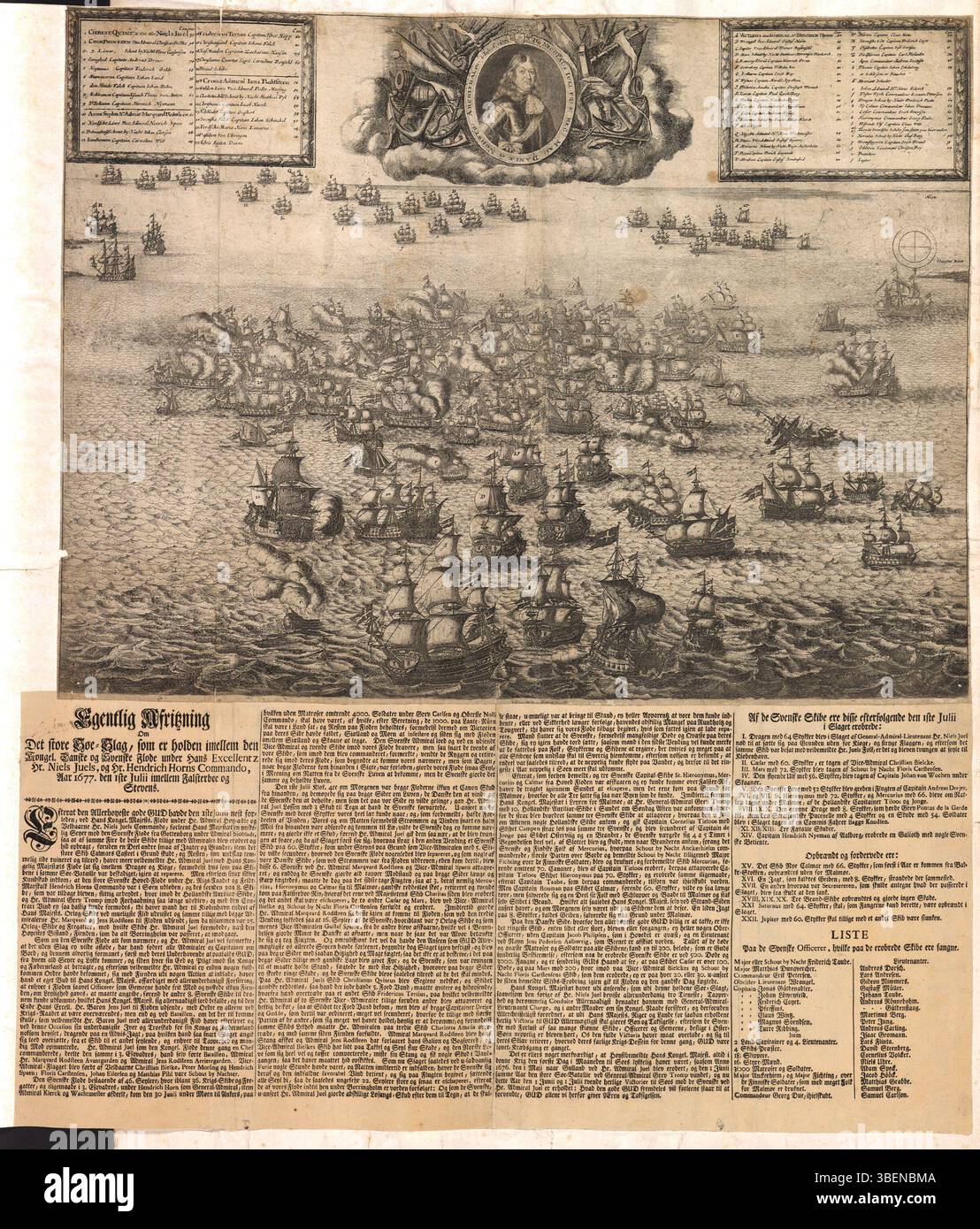 This artwork depicts the naval battle between the Danish and Swedish ...