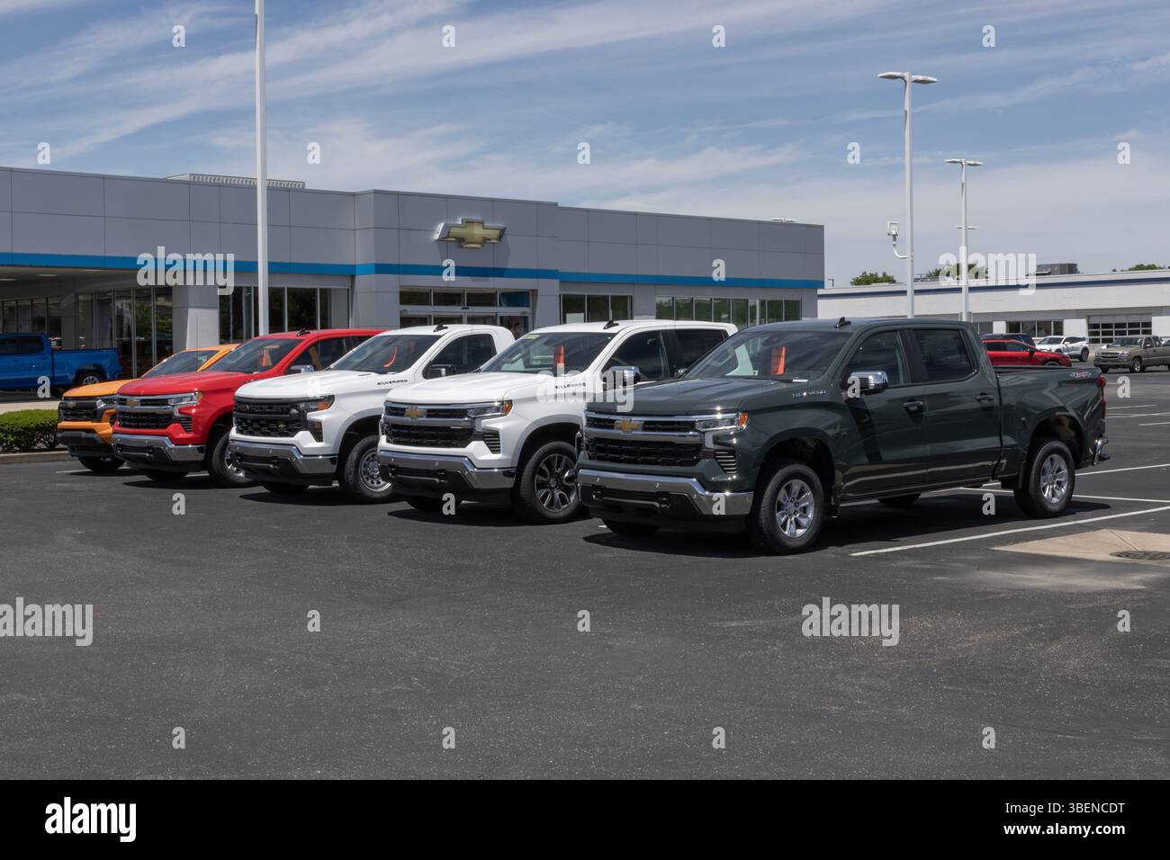 Indianapolis - May 26, 2025: Chevrolet Silverado 1500 display at a ...