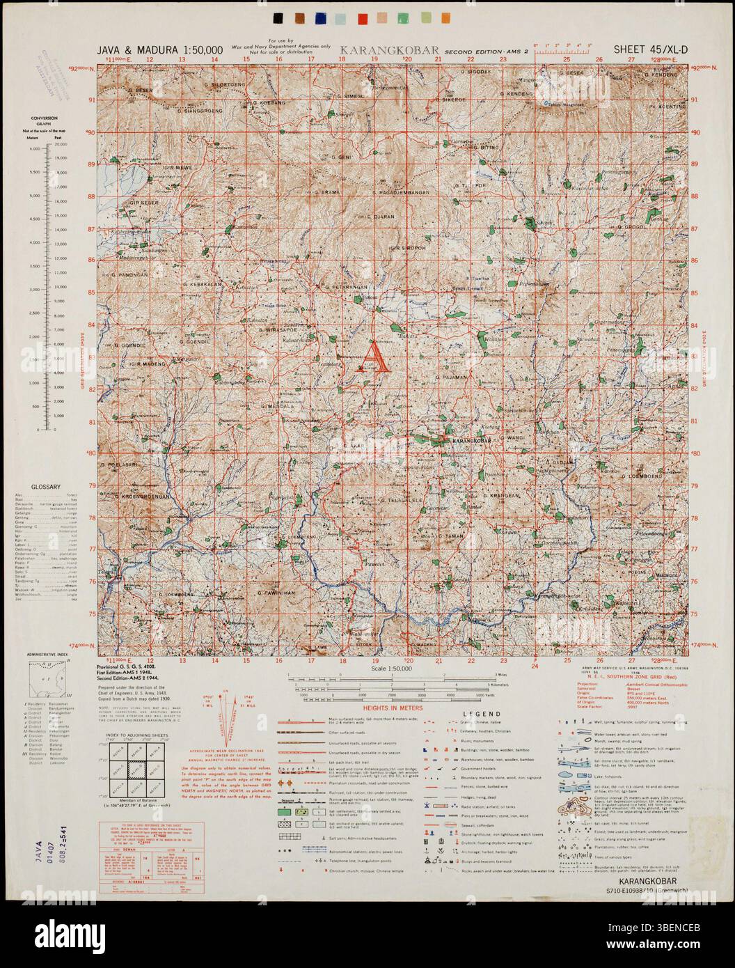 This map, part of the Java & Madura 1:50,000 series, produced by the U ...
