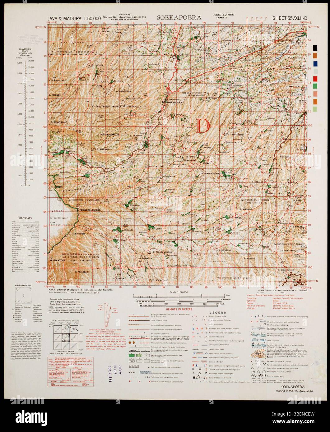 This is a topographic map of Java and Madura, produced by the US ...