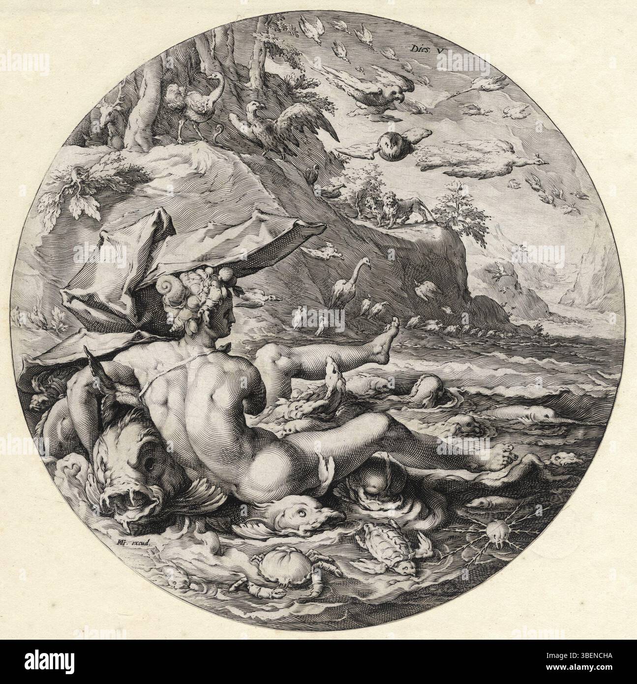 This artwork by Jan Muller, created around 1589, depicts the fifth day ...