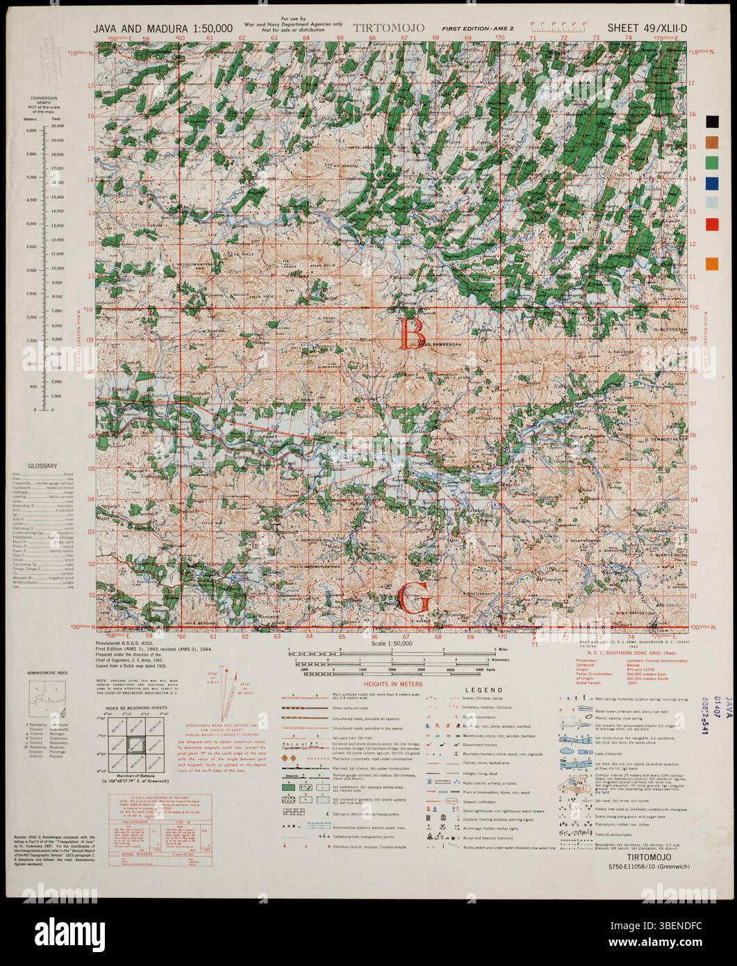 This map from the U.S. Defence Mapping Agency’s Topographic Center ...