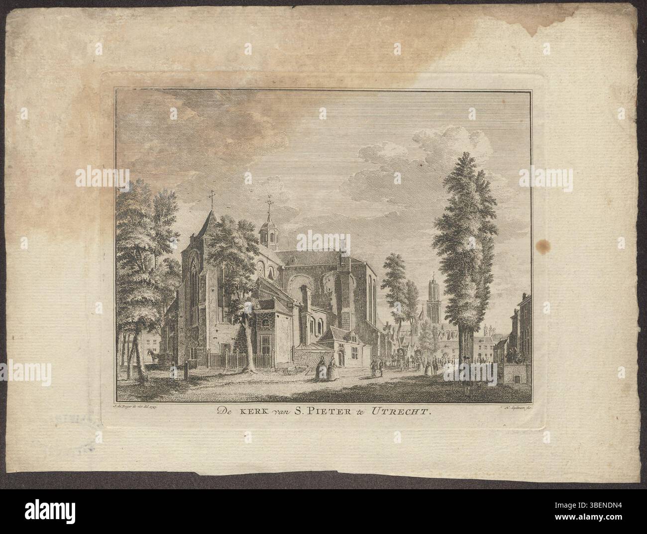 This image by H. Spilman, based on a drawing by J. de Beyer, shows St ...