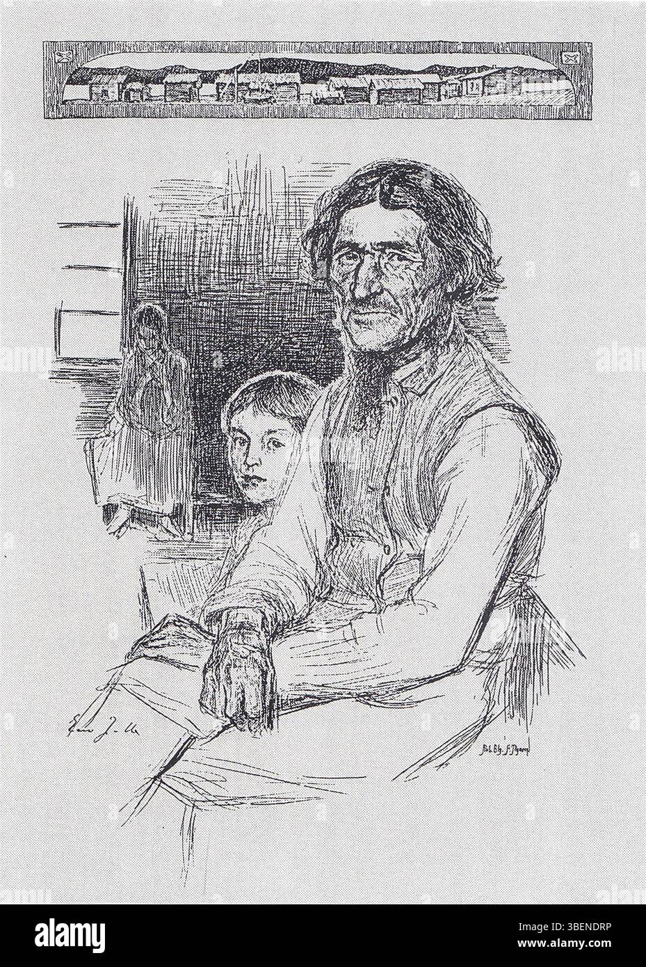 1880s drawing by Eero Järnefelt of a peasant boy from northern Savonia ...