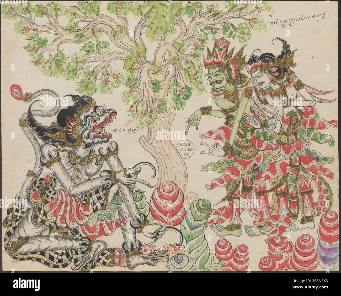Traditional balinese drawing shows hi-res stock photography and images ...